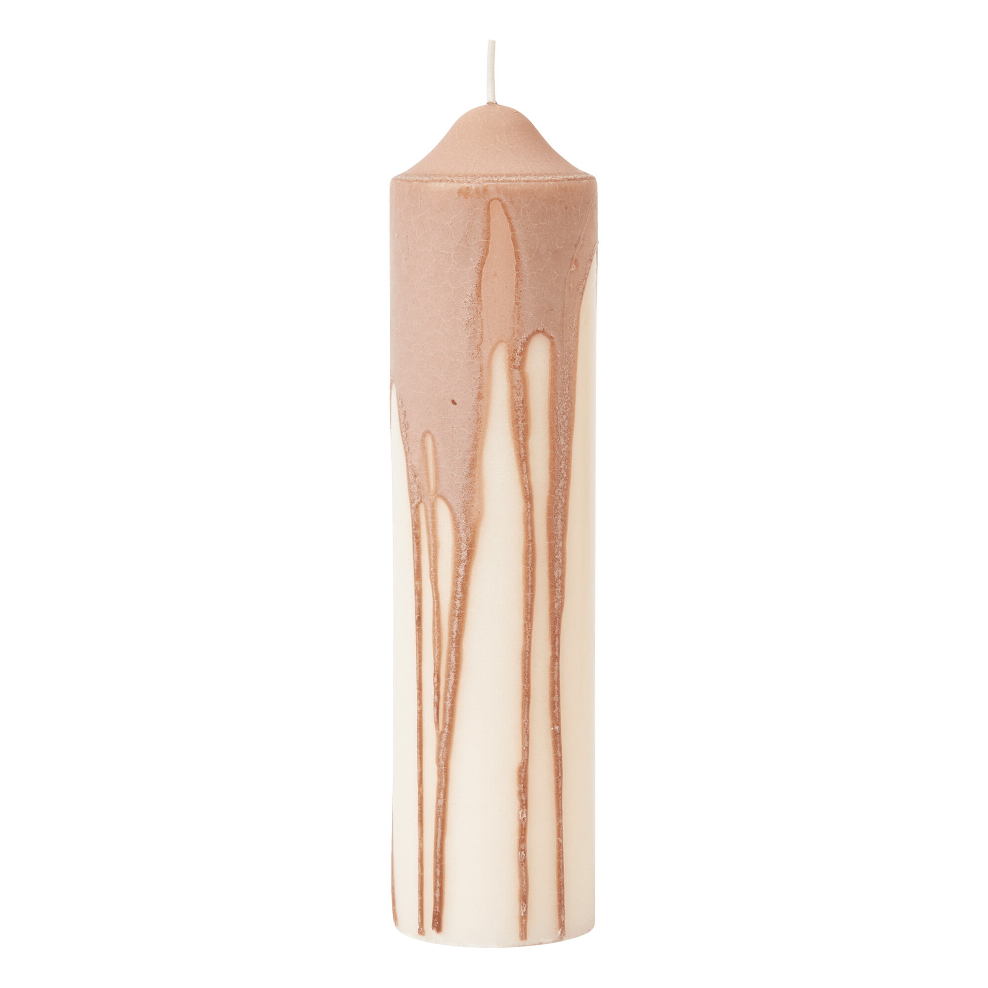 Ferm Living Dryp pillar candle, beige | Finnish Design Shop NL