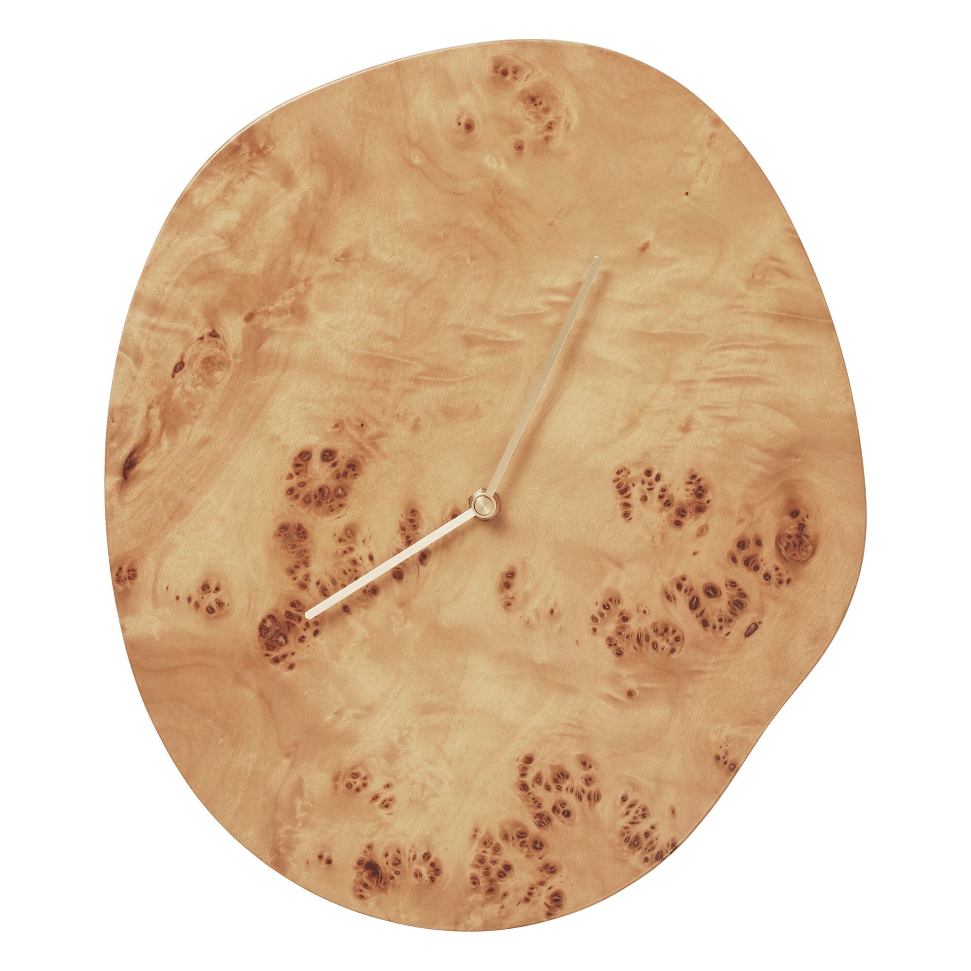 Ferm Living Melt wall clock, natural burl | Finnish Design Shop NL