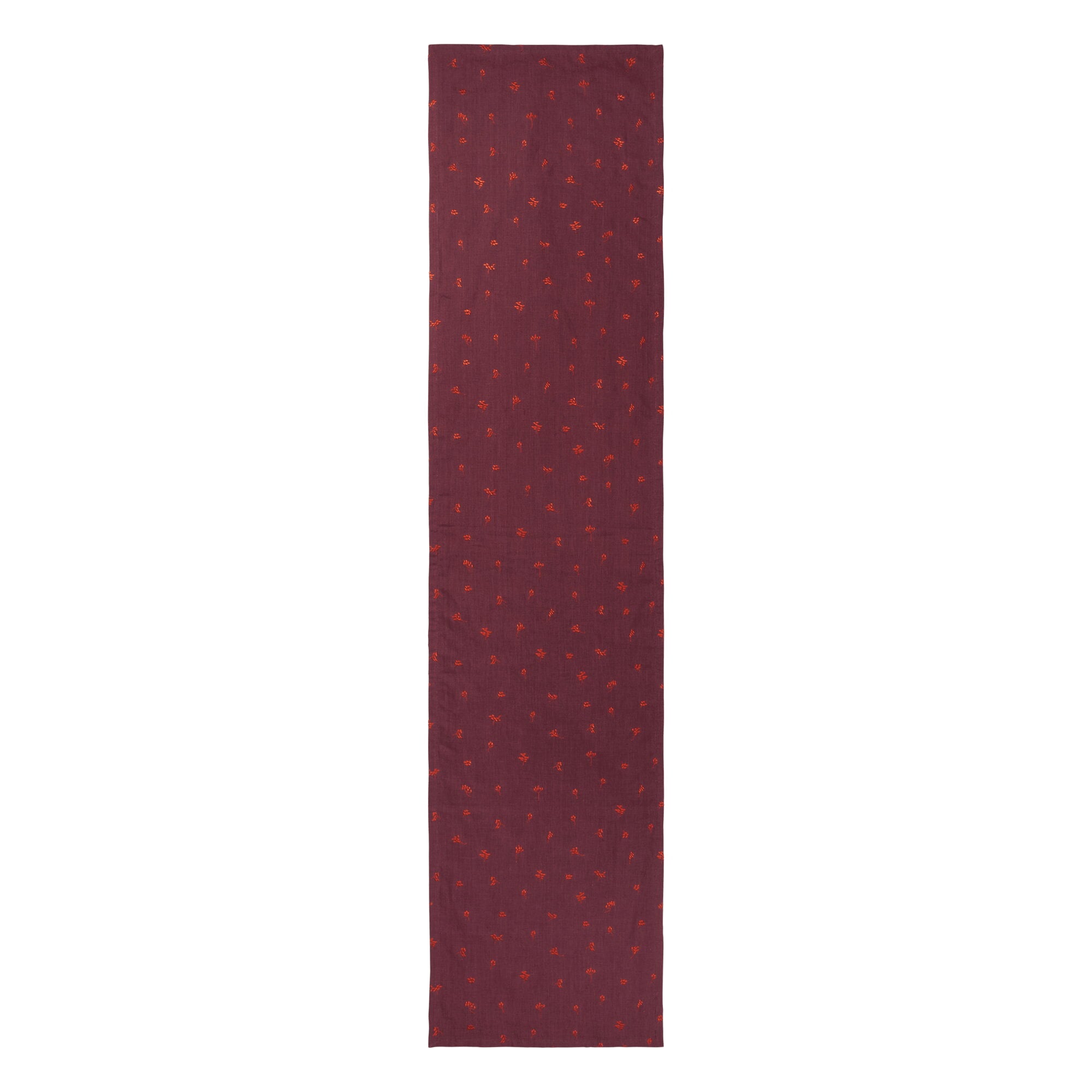 Ferm Living Baies table runner, 40 x 180 cm, dark grape - picante red ...