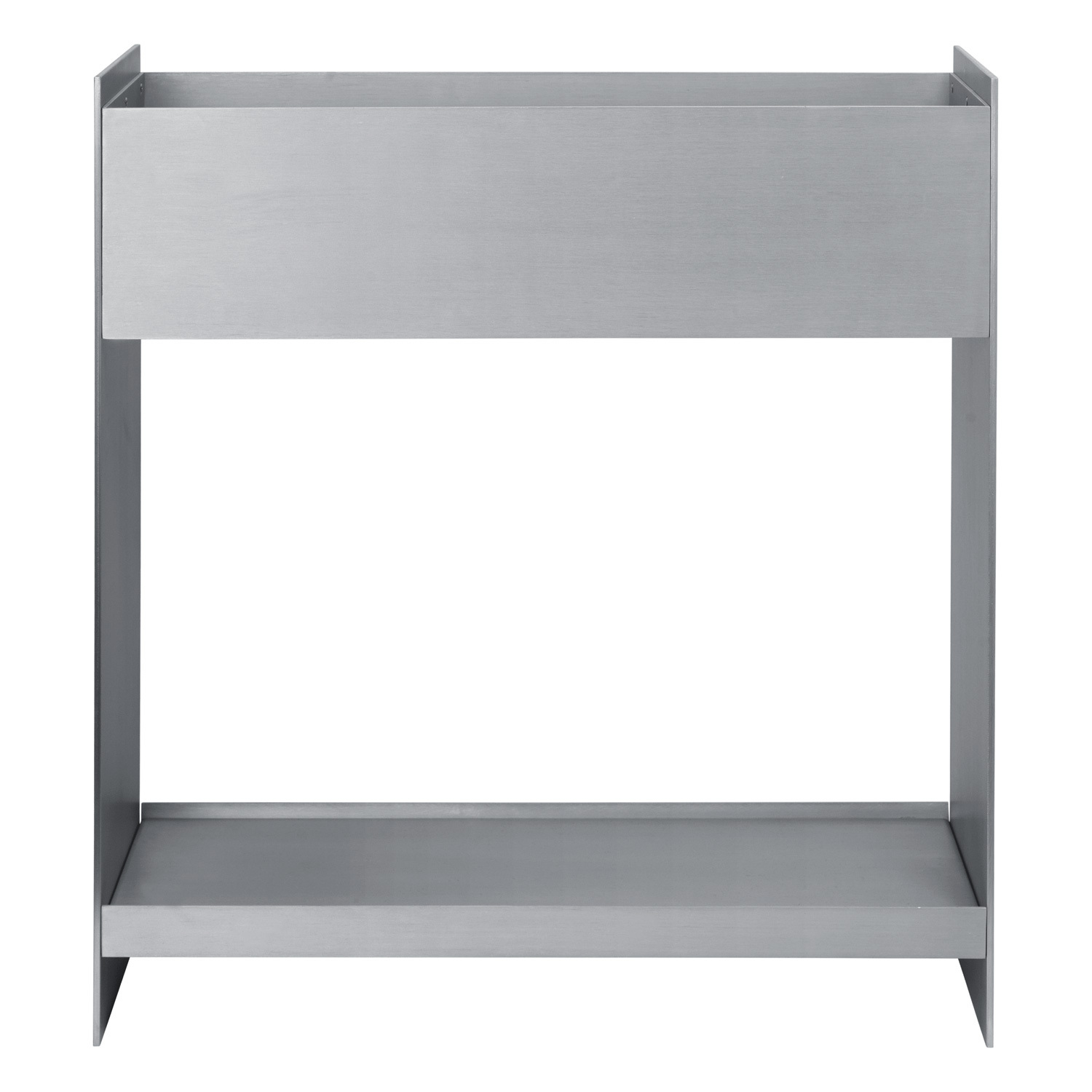 Ferm Living Lager Plant Box with shelf, aluminium | Finnish Design Shop CH