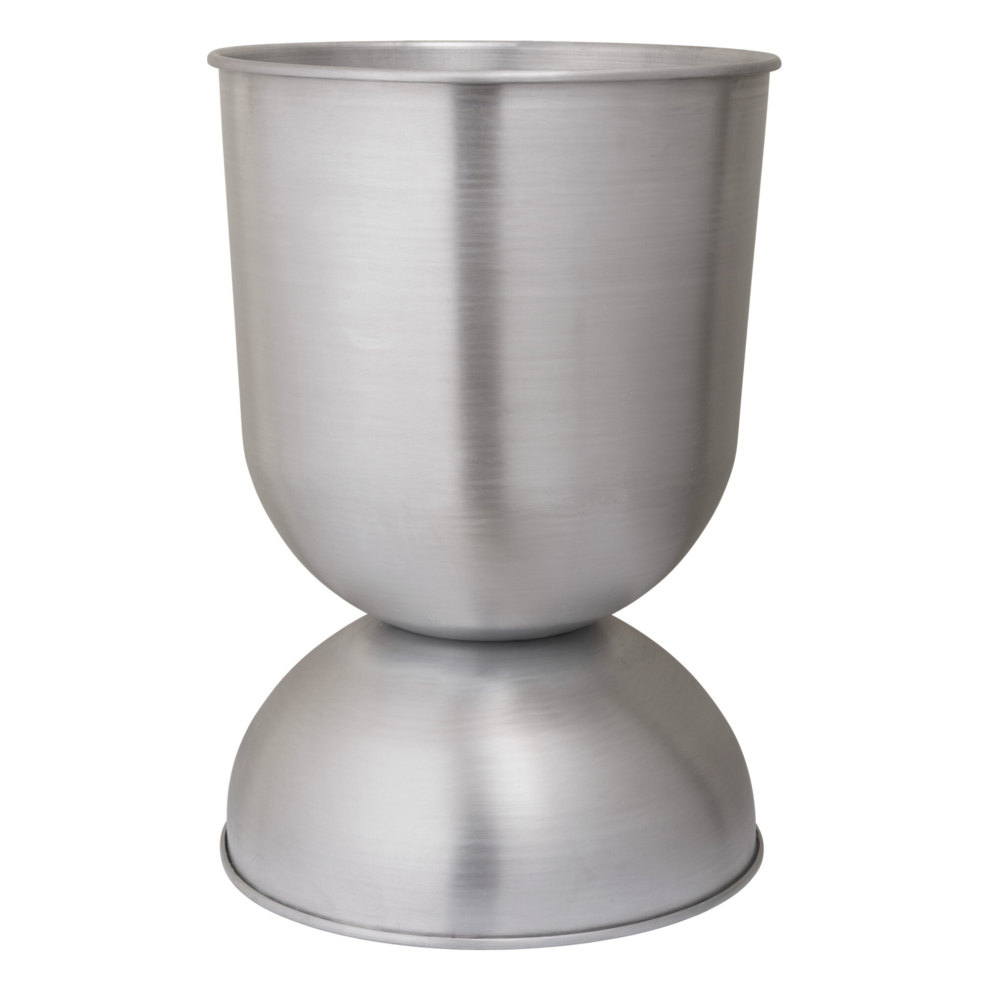 Ferm Living Hourglass pot, L, aluminium | Finnish Design Shop UK