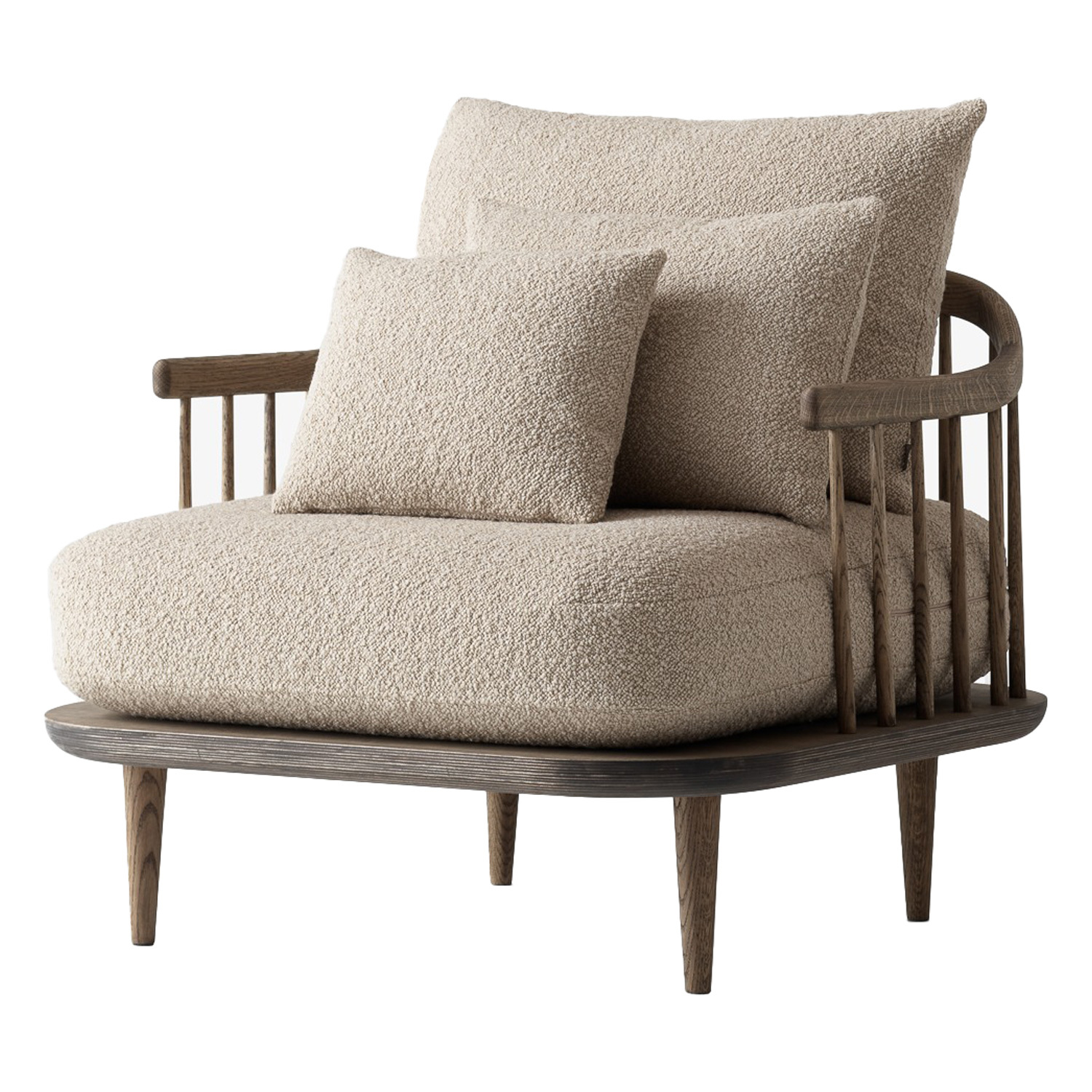 &Tradition Fly SC1 lounge chair, smoked oak - Karakorum 003 | Finnish ...