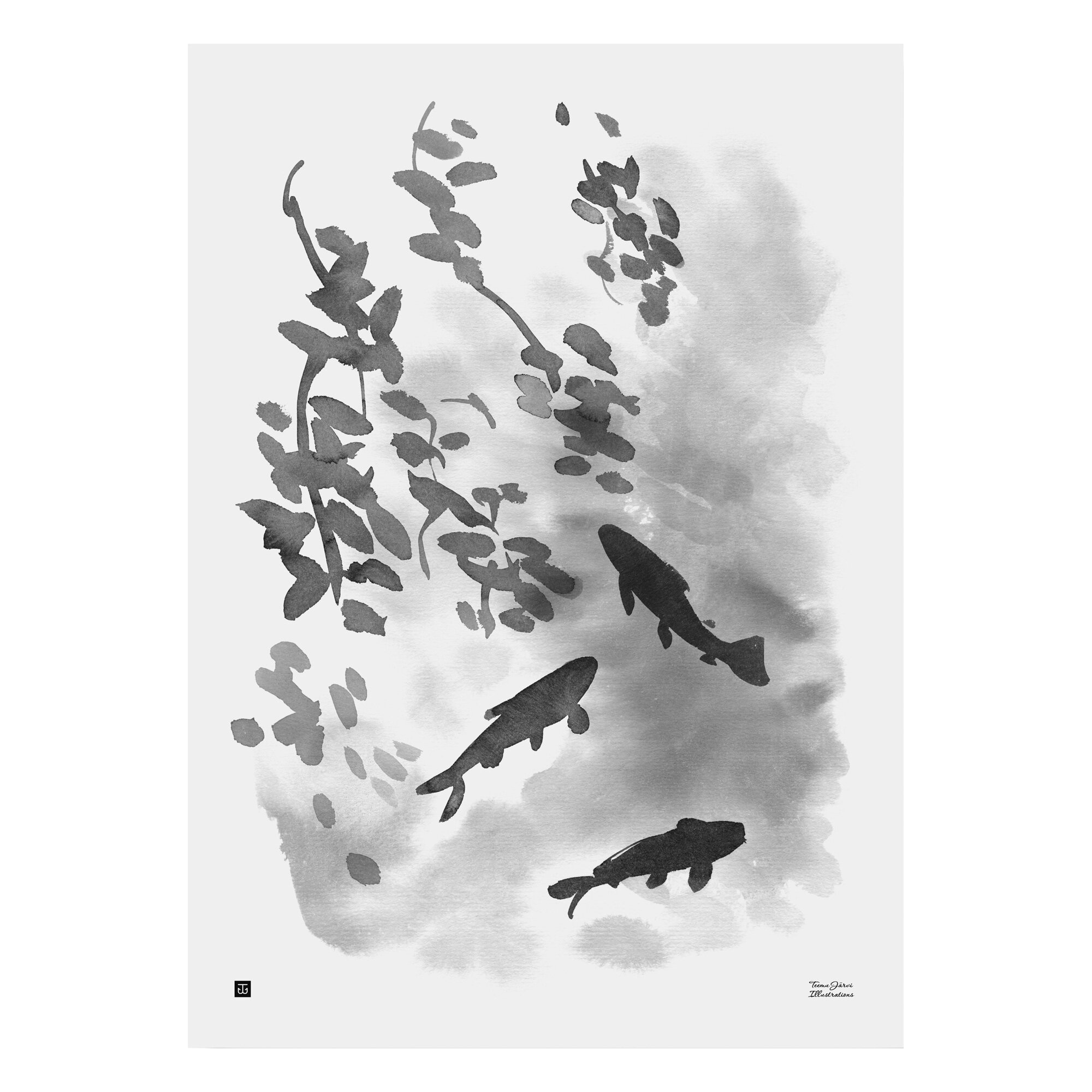 Teemu Järvi Illustrations Forest Pond poster, 50 x 70 cm | Finnish ...