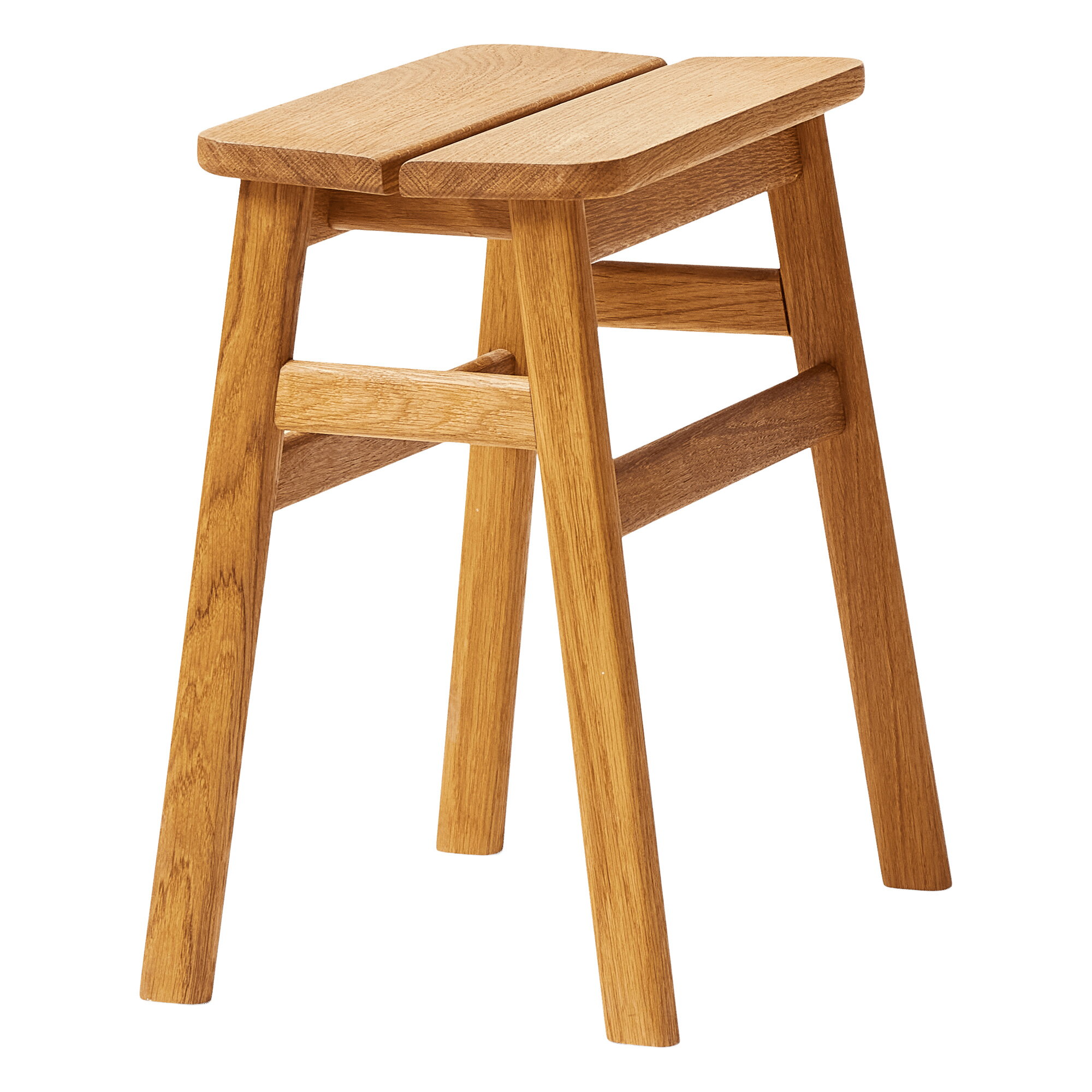 Form & Refine Angle standard stool, 45 cm, oiled oak | Finnish Design Shop