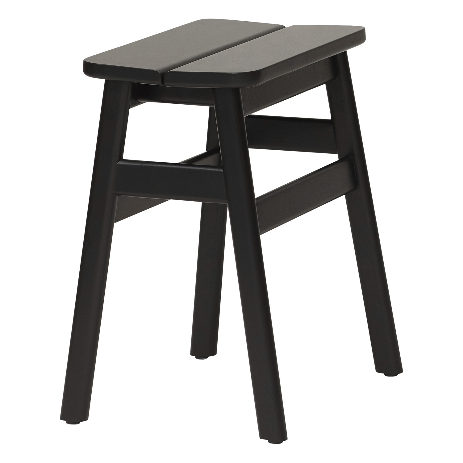 Form & Refine Angle stool, 45 cm, black stained beech | Finnish Design Shop