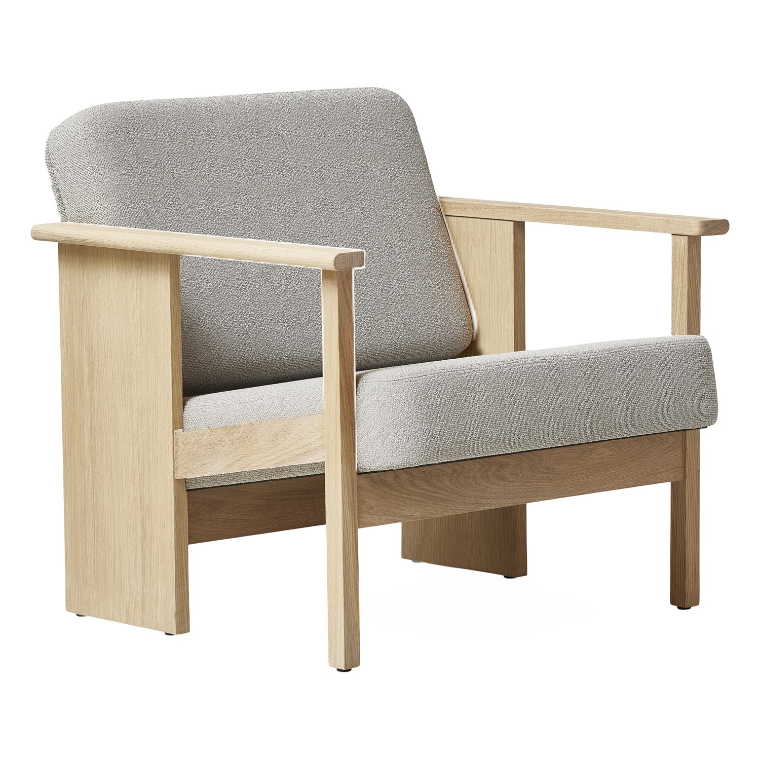 Form & Refine Block lounge chair, white oiled oak - Gabriel Grain 61247 ...