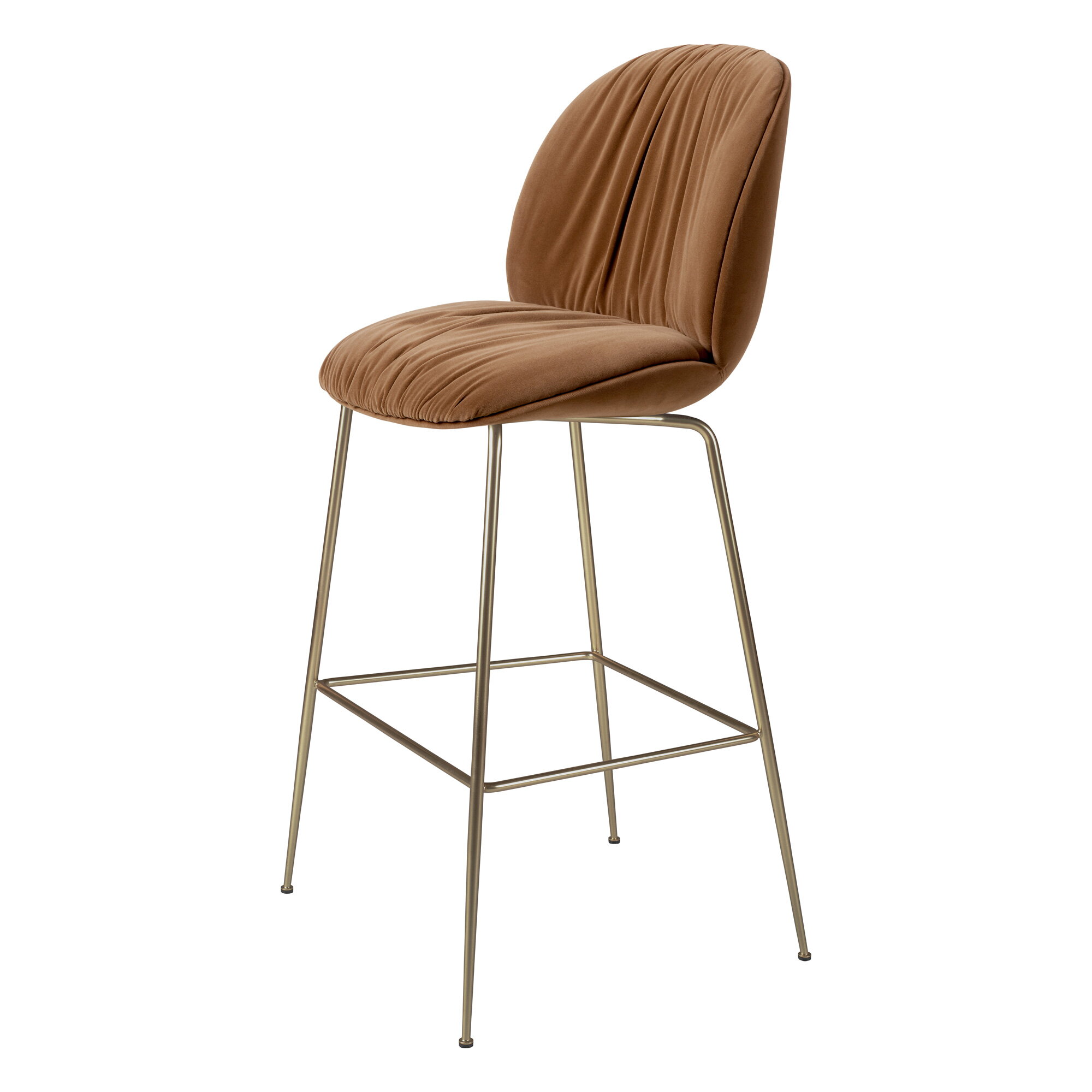 GUBI Beetle Soft bar chair, 77 cm, conic antique brass - Sunday 112 ...