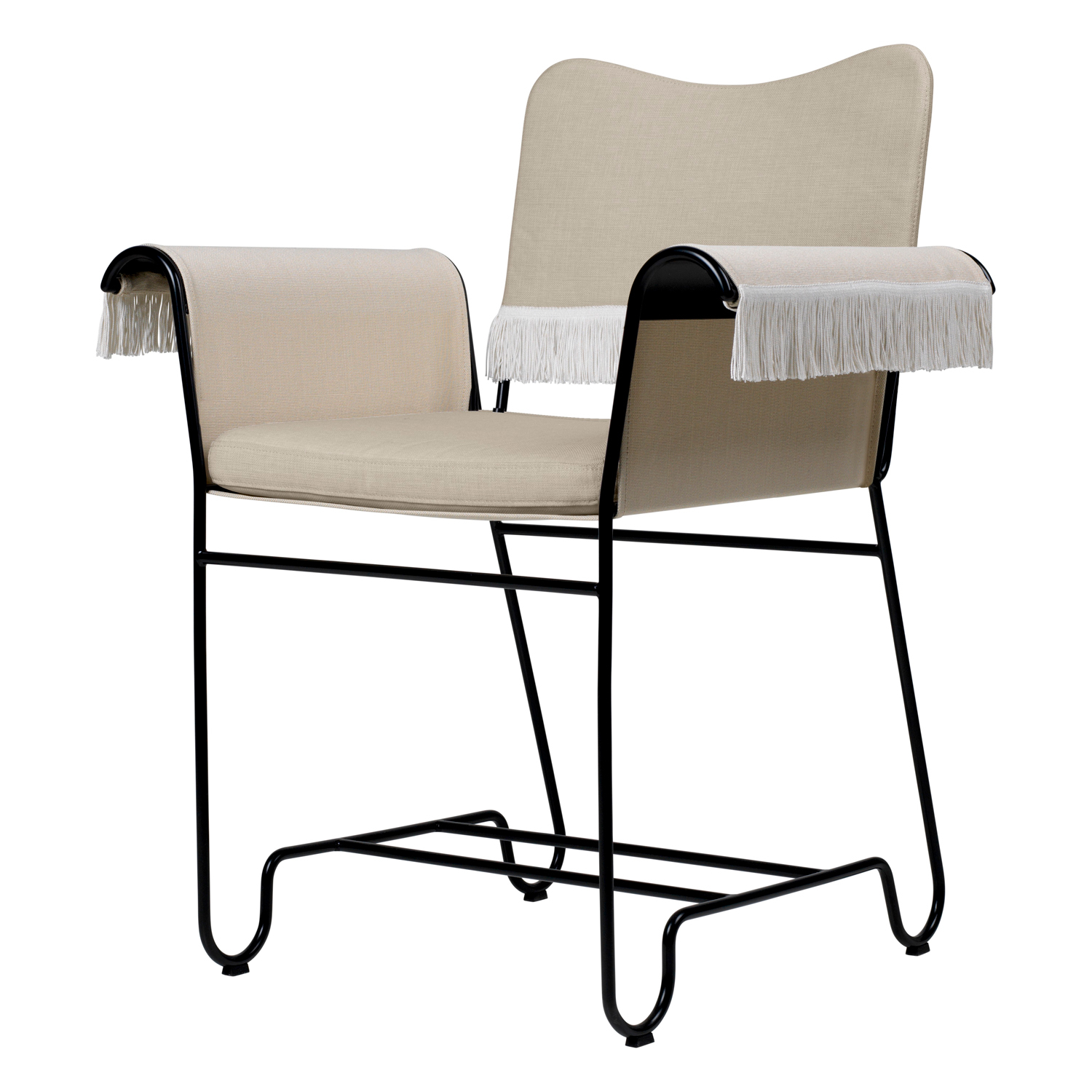 GUBI Tropique chair with fringes, classic black - Leslie 12 | Finnish ...