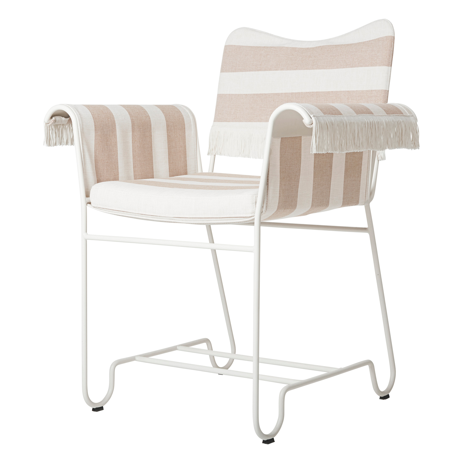 GUBI Tropique chair with fringes, classic white - Leslie Stripe 40 ...