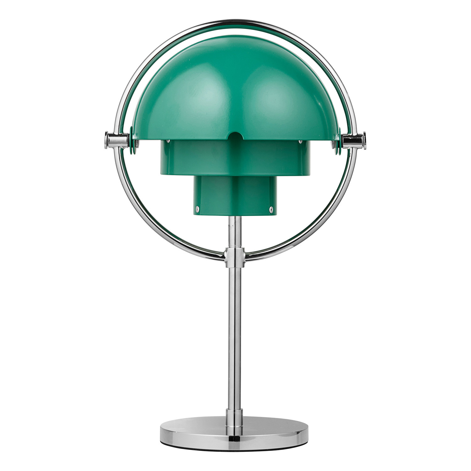 GUBI Multi-lite portable table lamp, chrome - teal green | Finnish ...