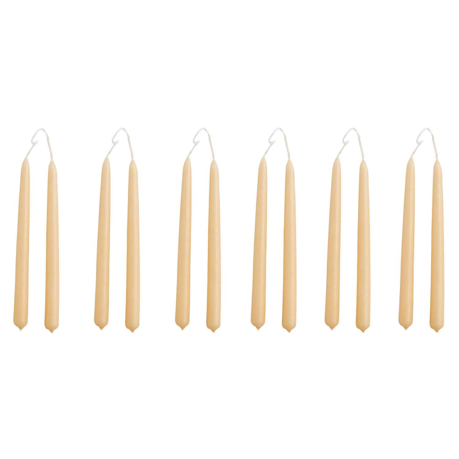 HAY Mini Conical candles, set of 12, beige | Finnish Design Shop UK