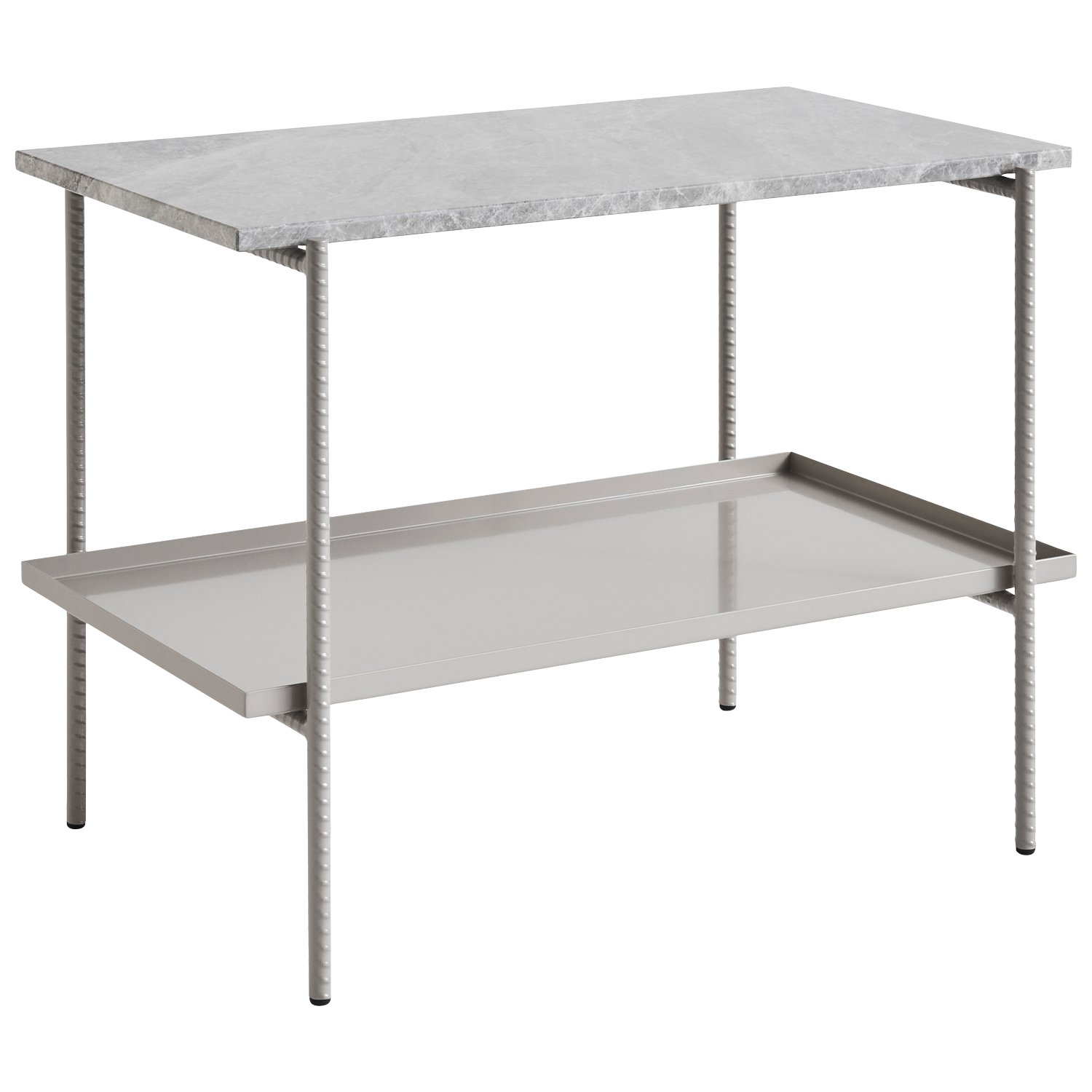 HAY Rebar side table, 75 x 44 cm, fossil grey - grey marble | Finnish ...