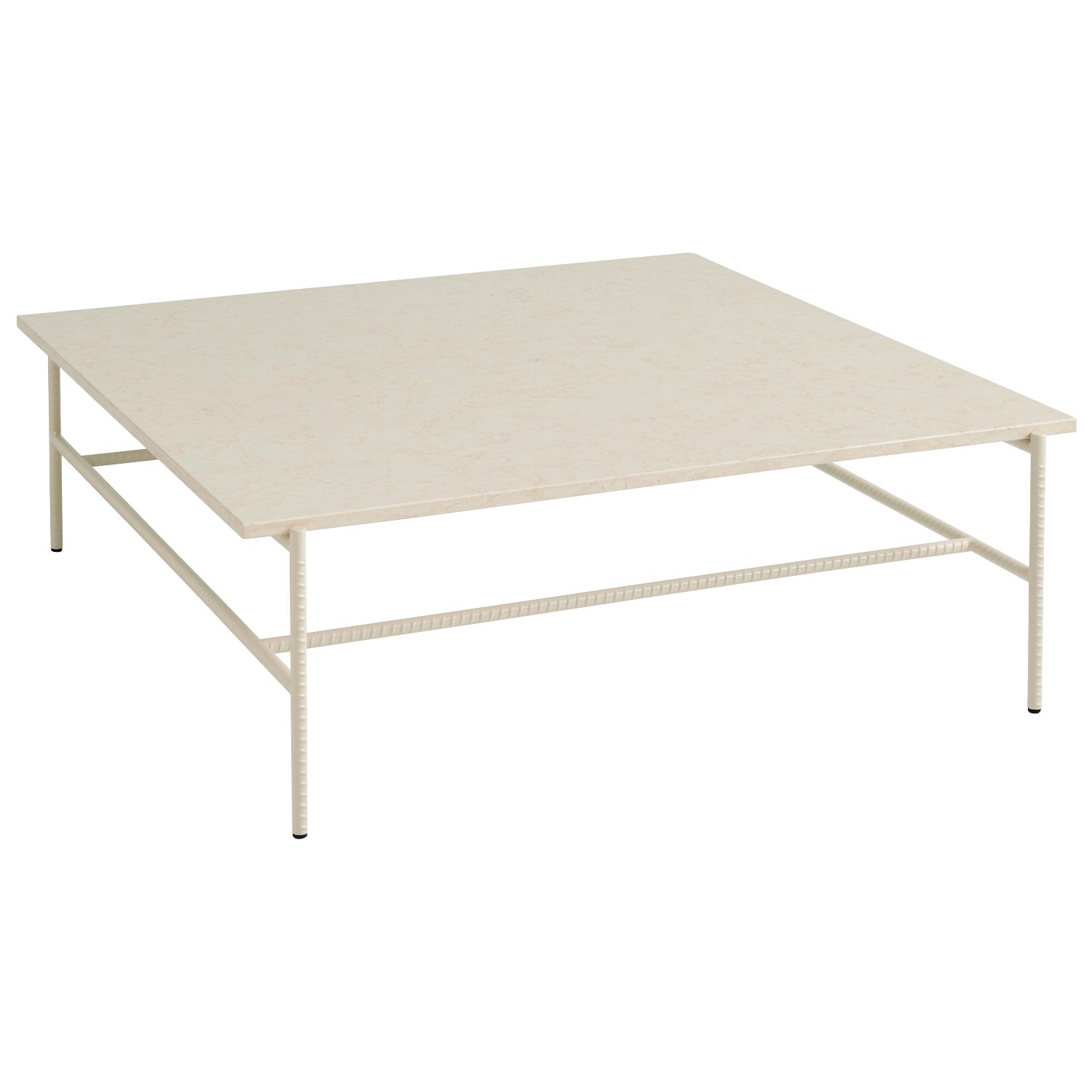 HAY Rebar coffee table, 100 x 104 cm, alabaster - beige marble ...