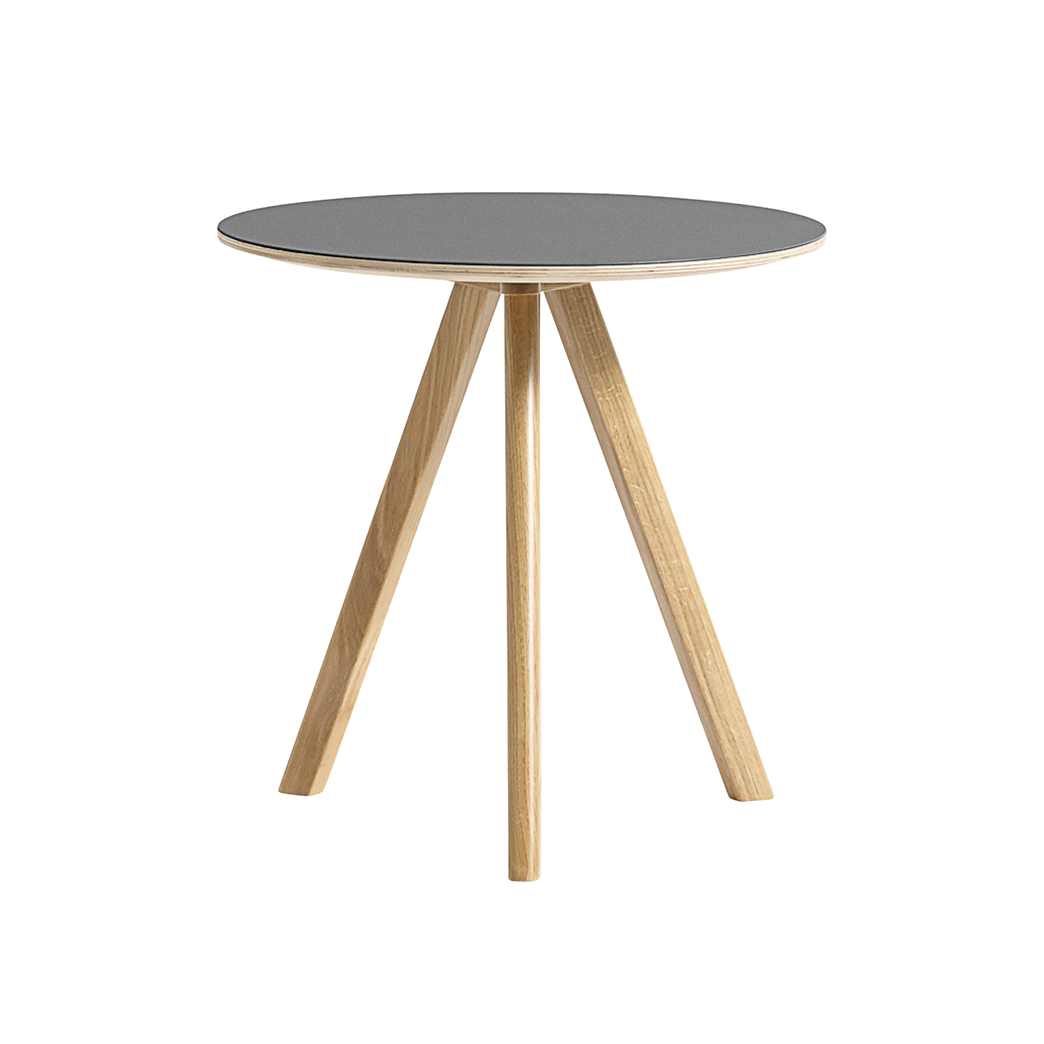 HAY Table basse CPH20 2.0, 50 cm, chêne laqué - linoléum gris | Finnish ...