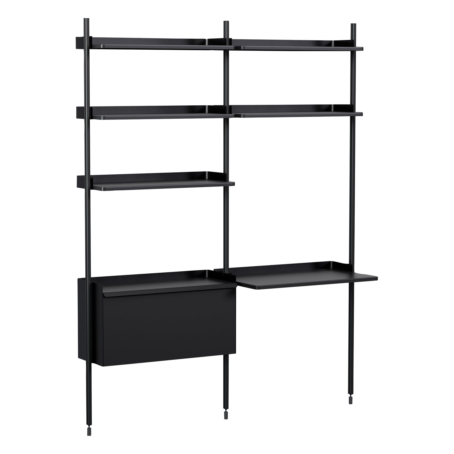 HAY Pier System 12 shelf, 2 columns, PS black | Finnish Design Shop