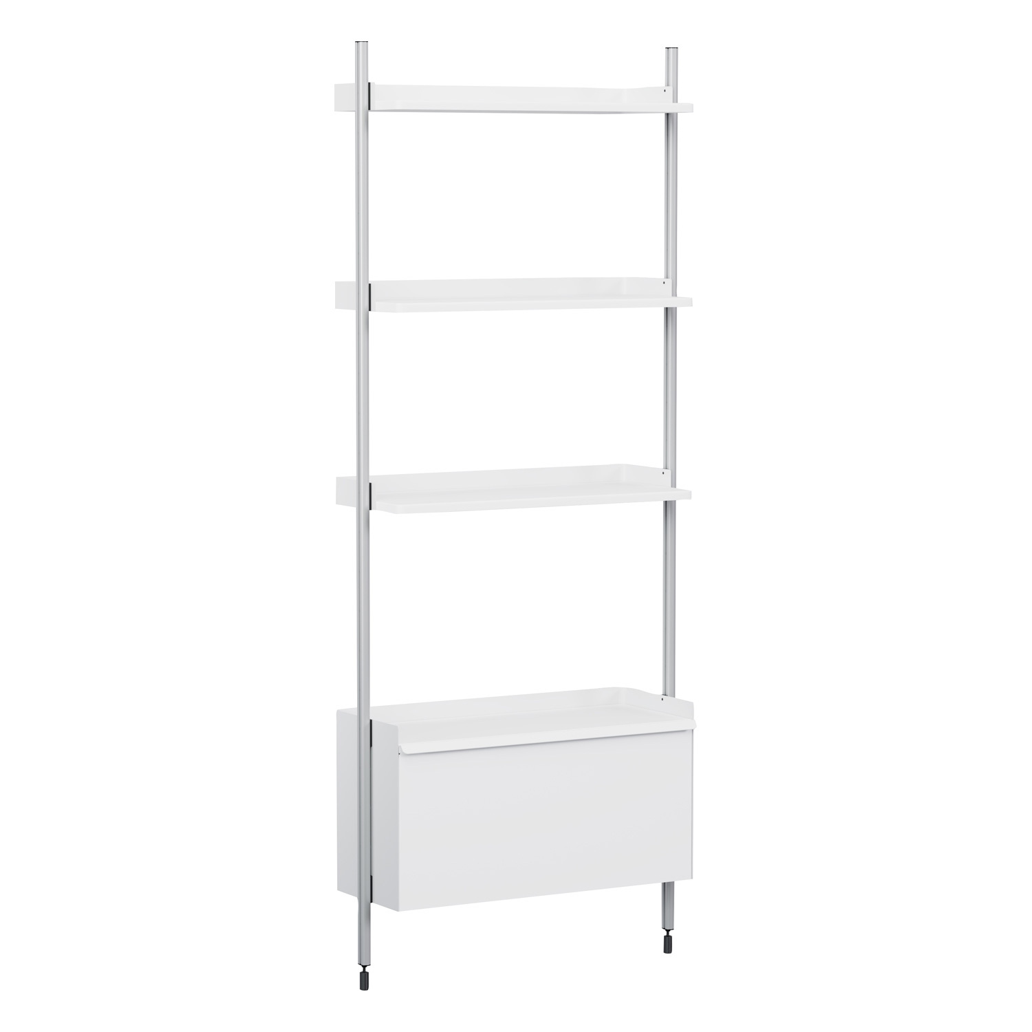 HAY Pier System 131 shelf, 1 column, PS white - aluminium | Finnish ...