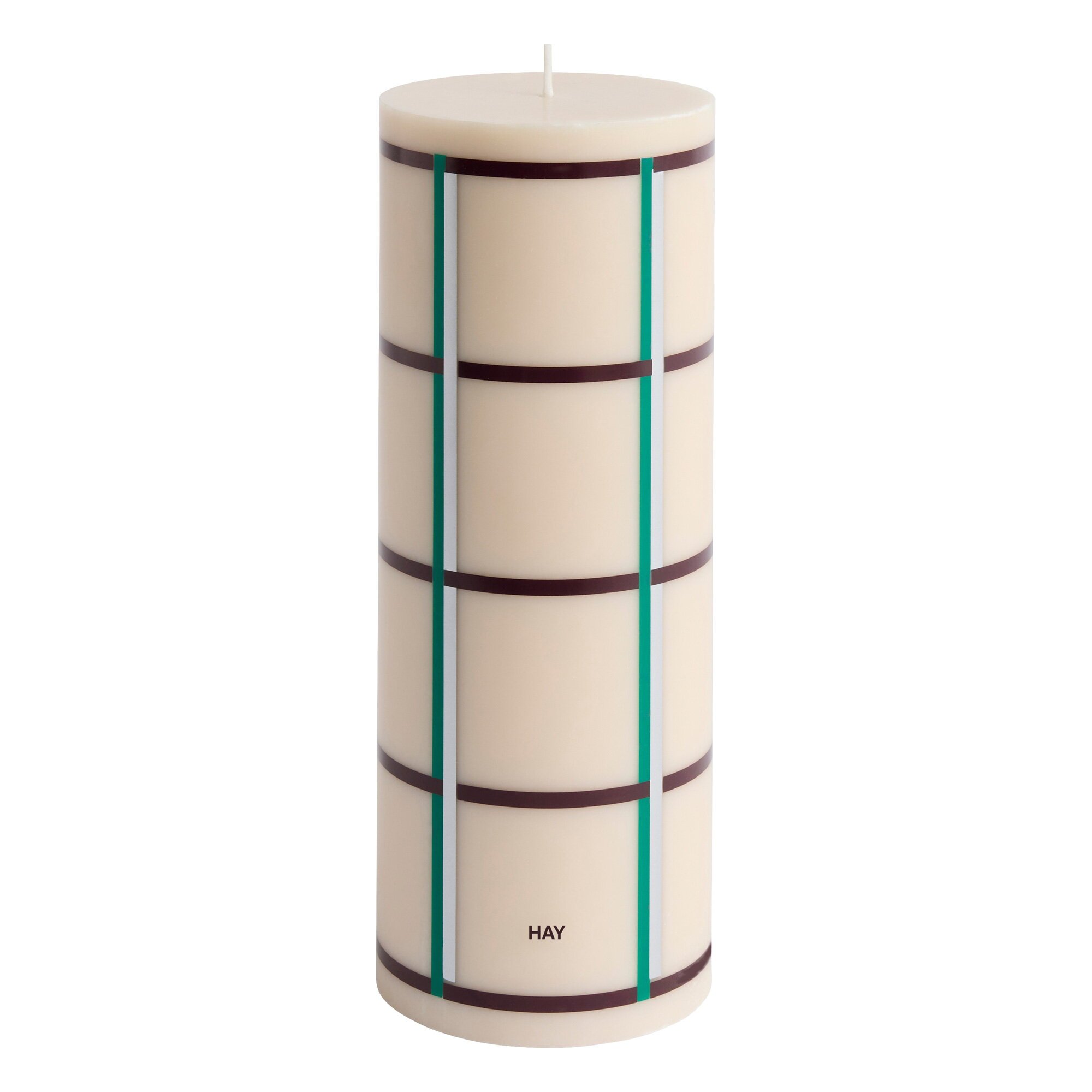 HAY Column candle, L, off-white - green - bordeaux - silver | Finnish ...