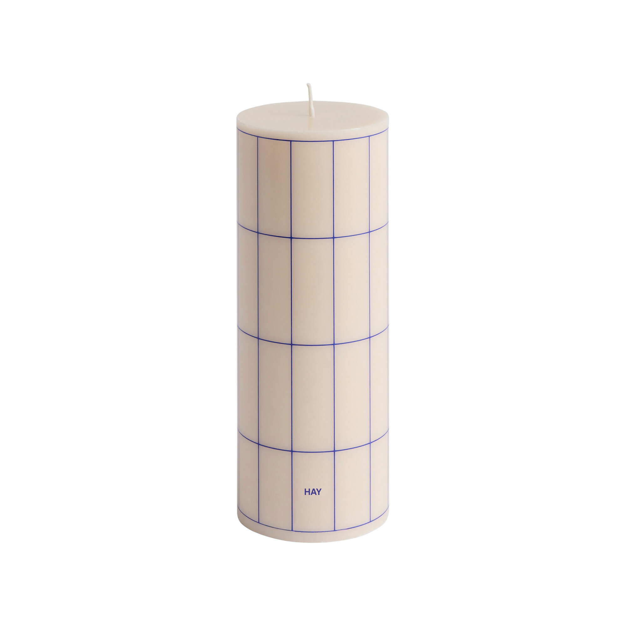 HAY Column candle, M, off-white - blue | Finnish Design Shop