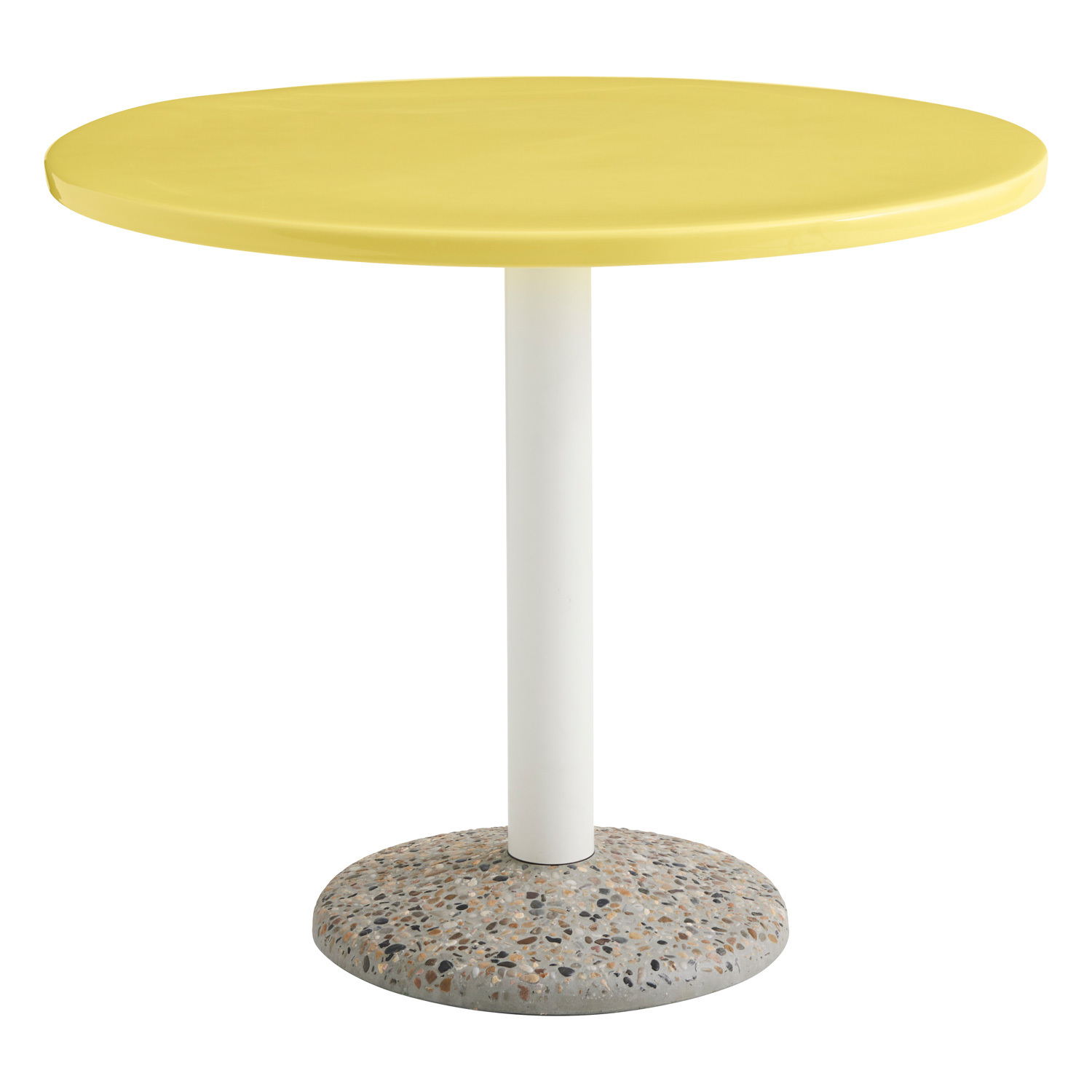 HAY Ceramic table, 90 cm, bright yellow | Finnish Design Shop
