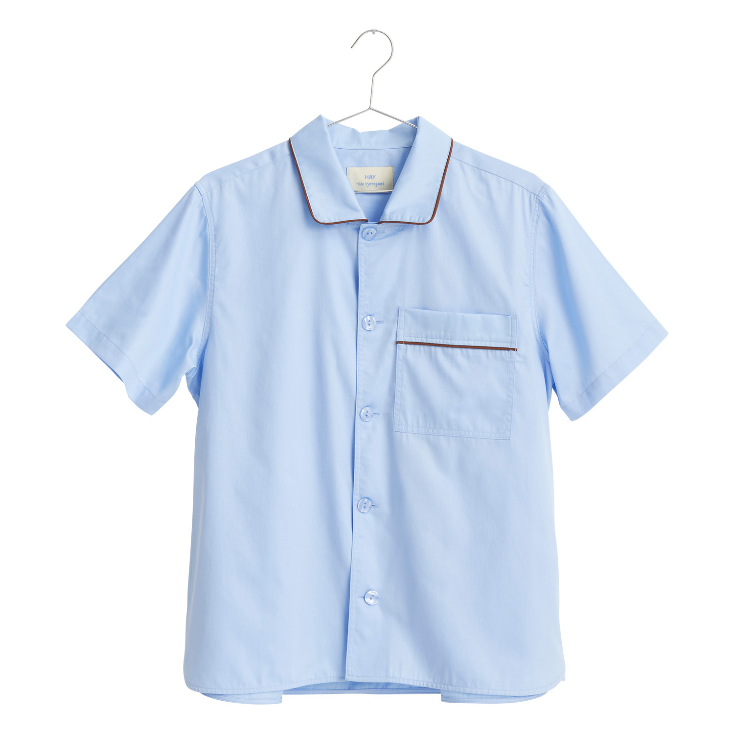 HAY Outline pyjama shirt, short-sleeved, soft blue | Finnish Design Shop