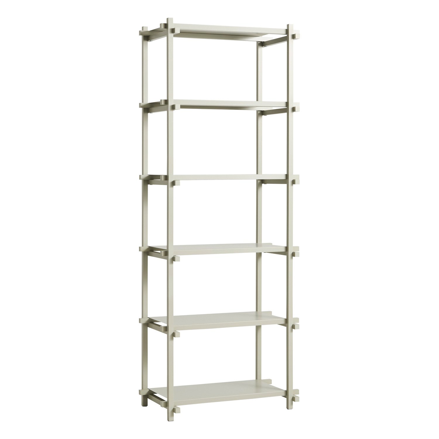 HAY Woody Column 2.0 shelf, high, smokey grey beech - smokey grey steel ...