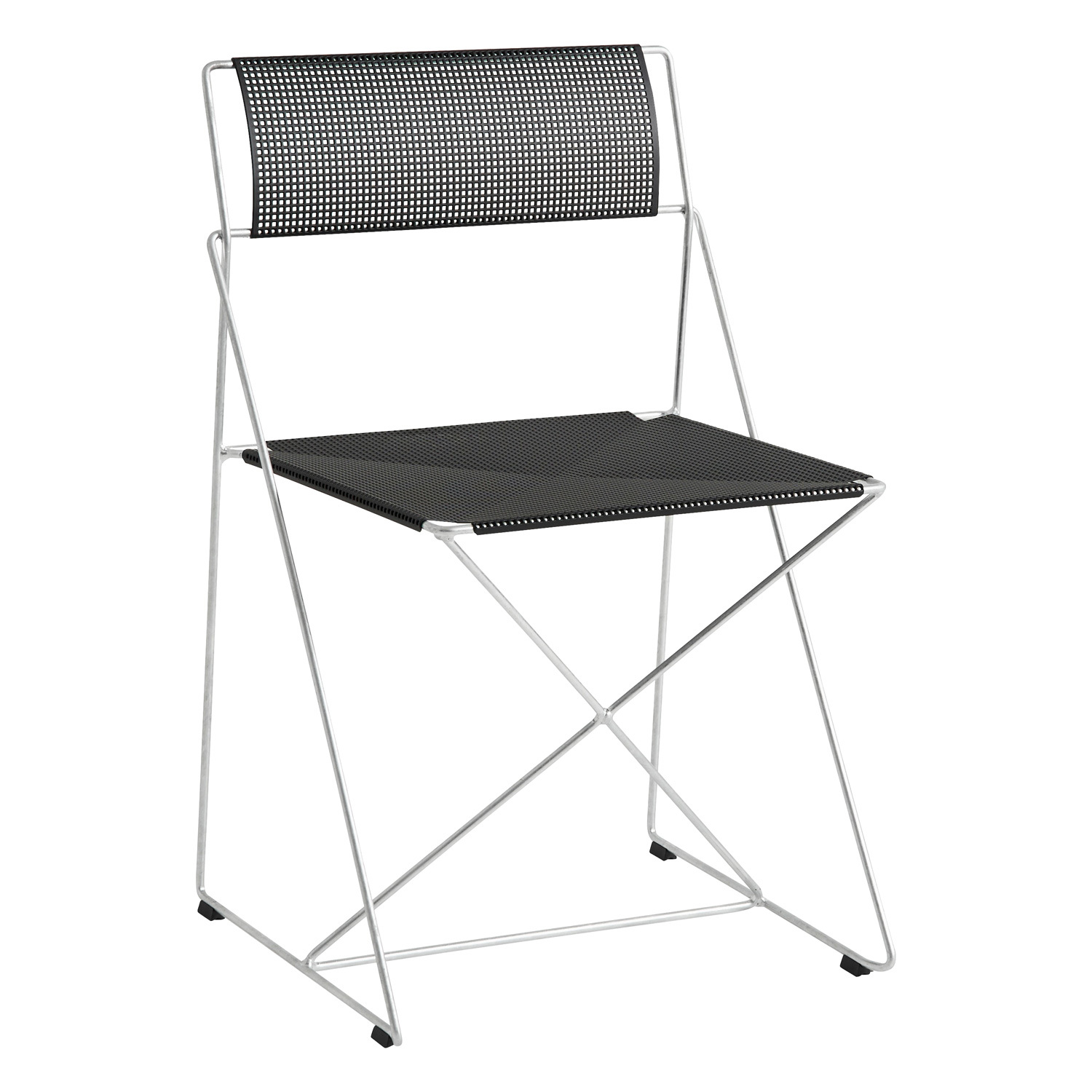 HAY X-Line chair, hot galvanised - black | Finnish Design Shop