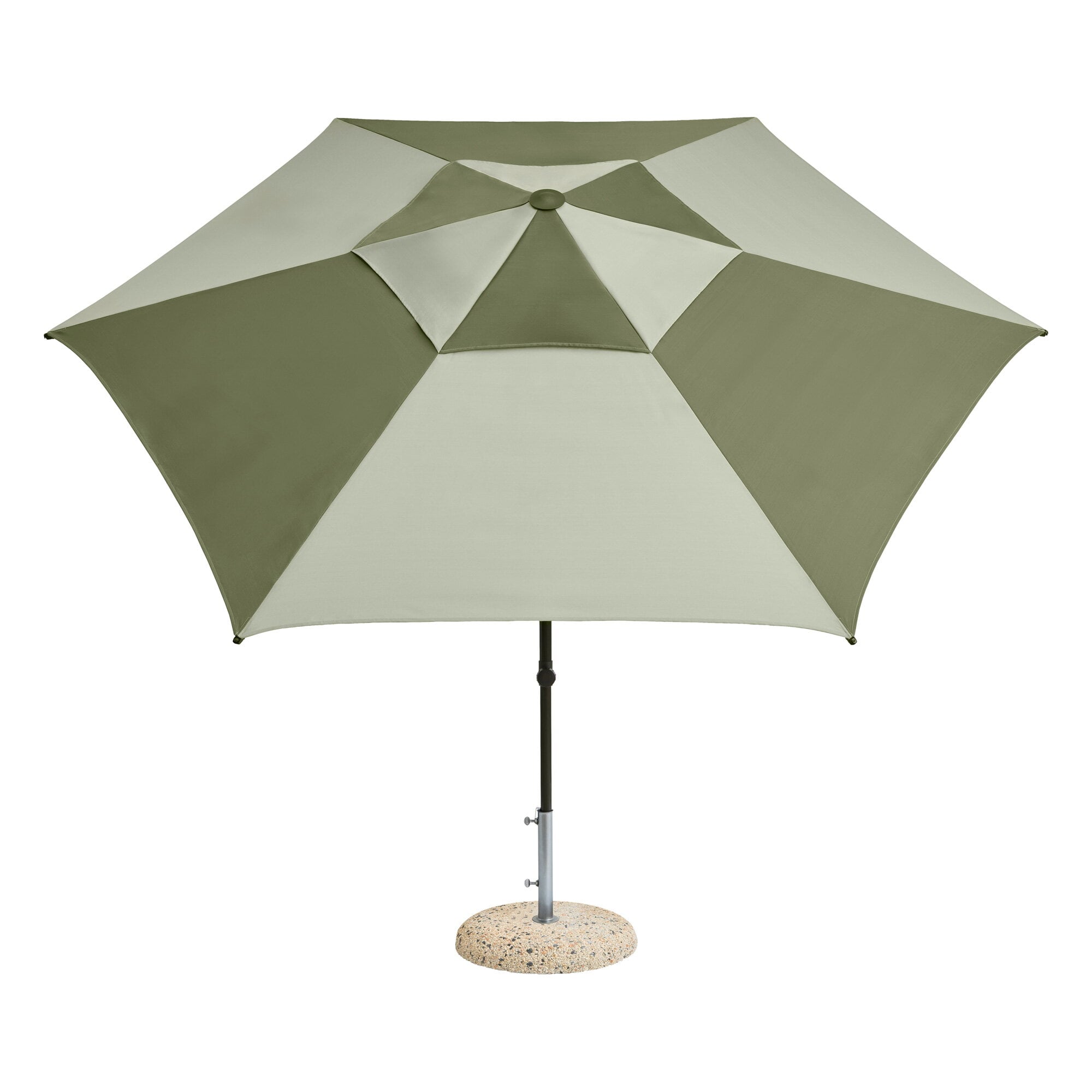 HAY Terrazza parasol, hexagon, green - dark green | Finnish Design Shop