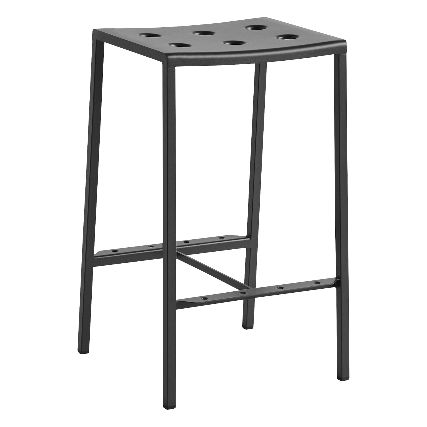 HAY Balcony bar stool, 65 cm, anthracite | Finnish Design Shop