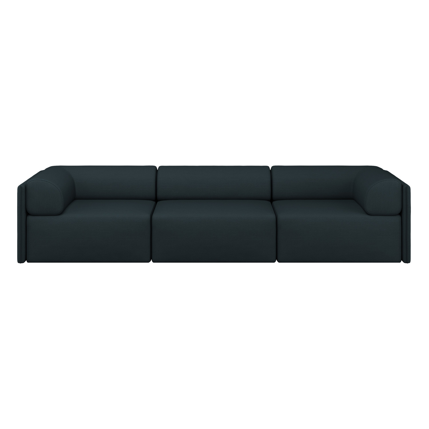 Hem Palo Block 3-seater sofa, low back with armrests, pine | Finnish ...