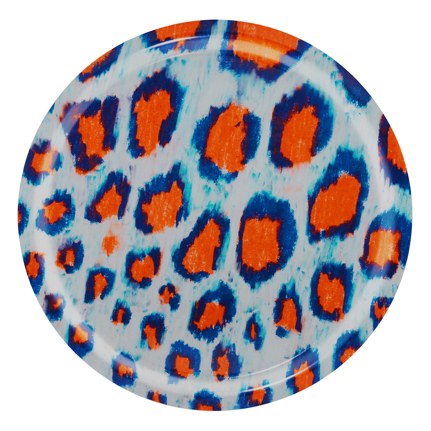 Hem Monster tray, M, coral - white - ultramarine blue | Finnish Design Shop