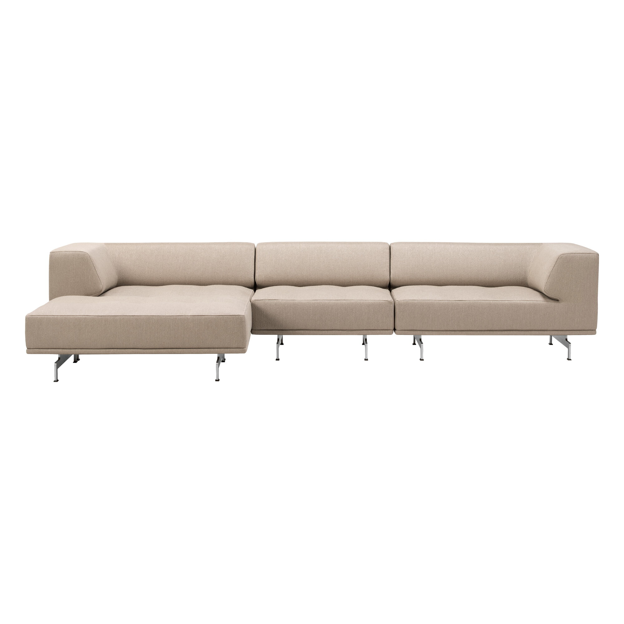 Fredericia Delphi Elements sofa, conf. A, brushed aluminium - grey ...