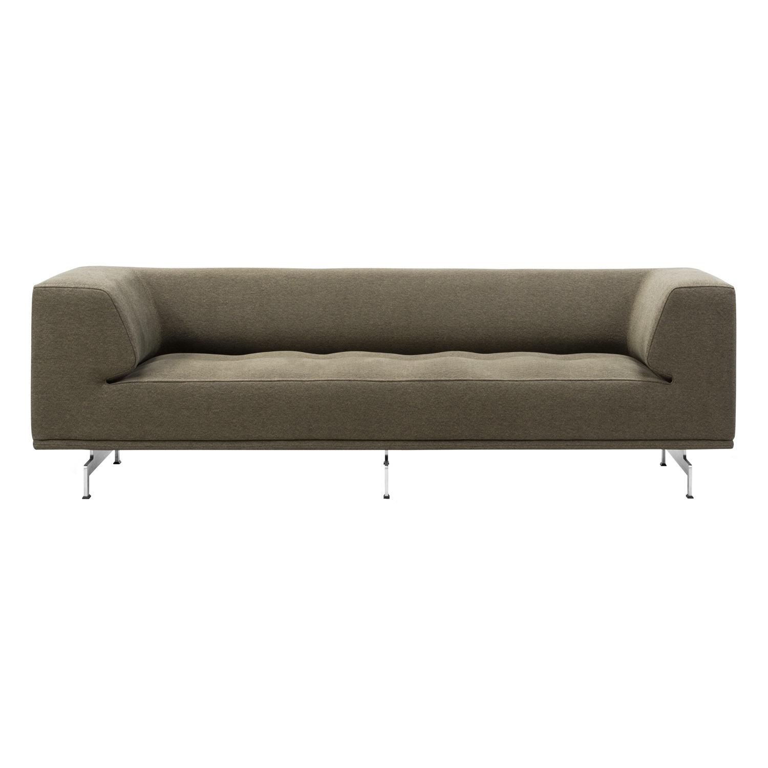 Fredericia Canapé 2 places Delphi, aluminium brossé - olive Clay 14 ...