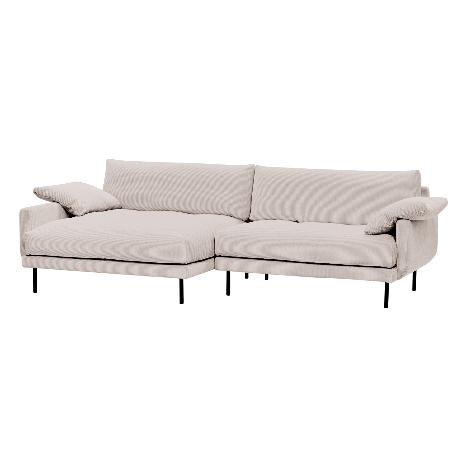 Interface Bebé sofa w/ chaise longue, left, beige Jagger 3 - black ...