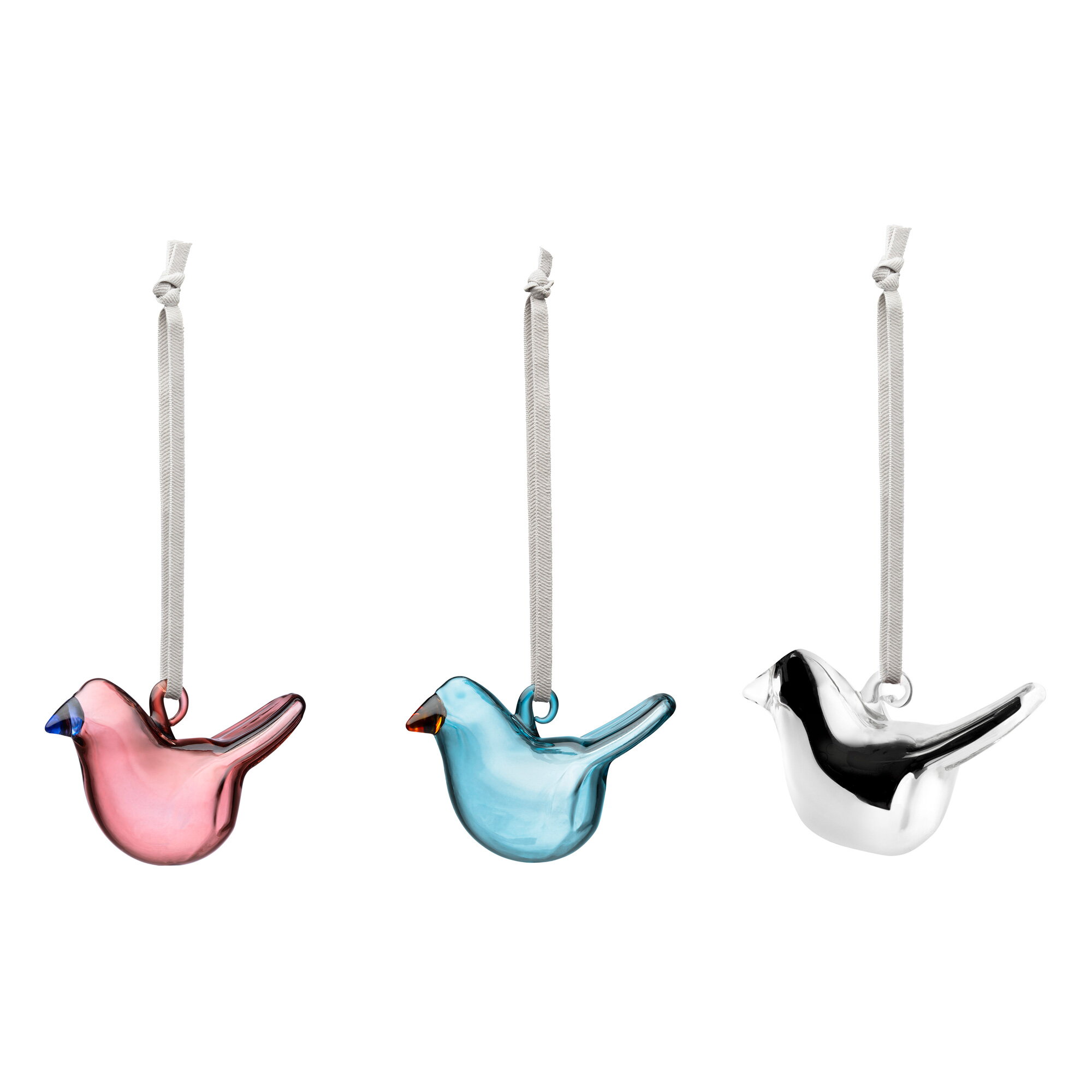Iittala mini glass birds, 3 set, mix | Finnish Design Shop