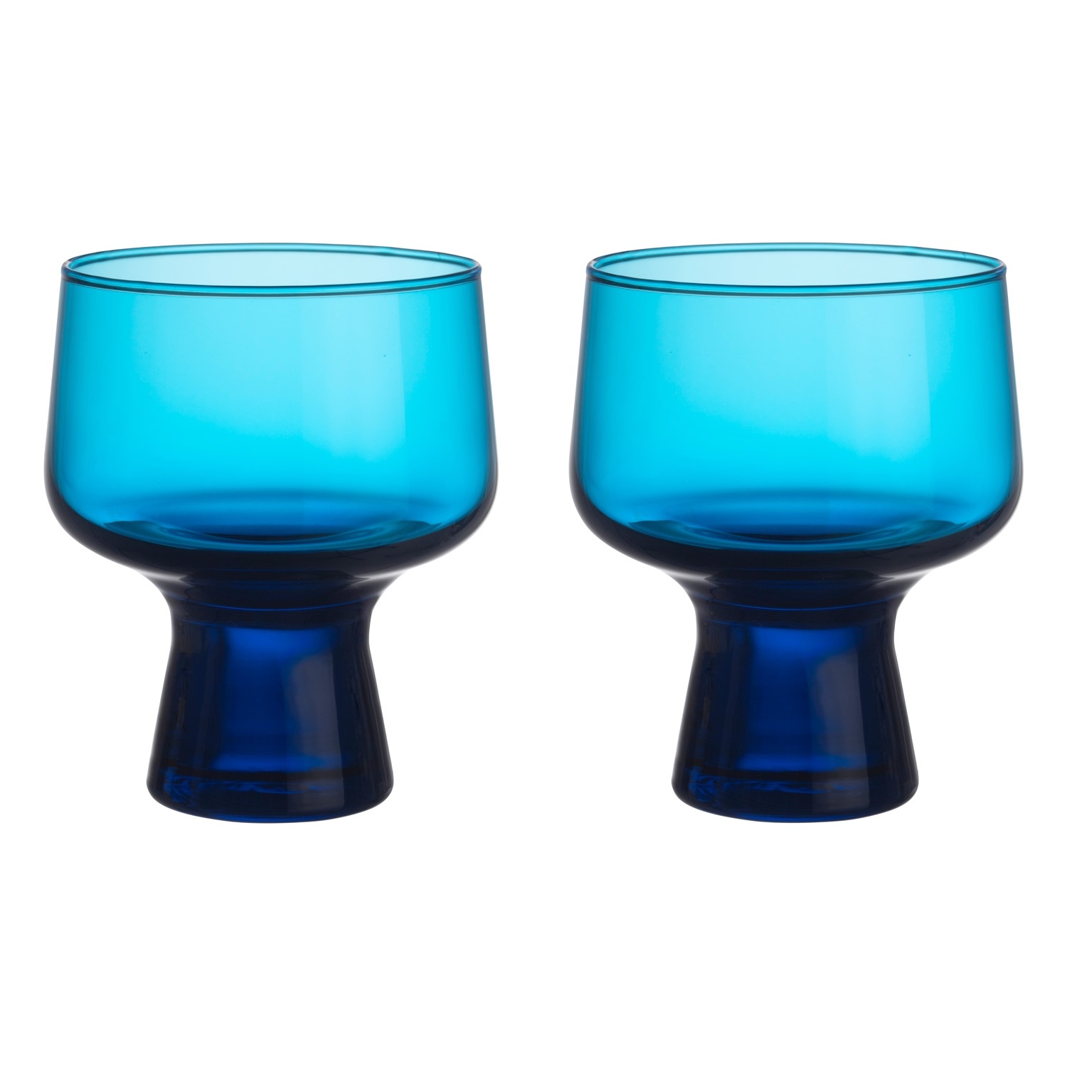 Iittala Solare goblet, 29 cl, 2 pcs, electric blue | Finnish Design Shop