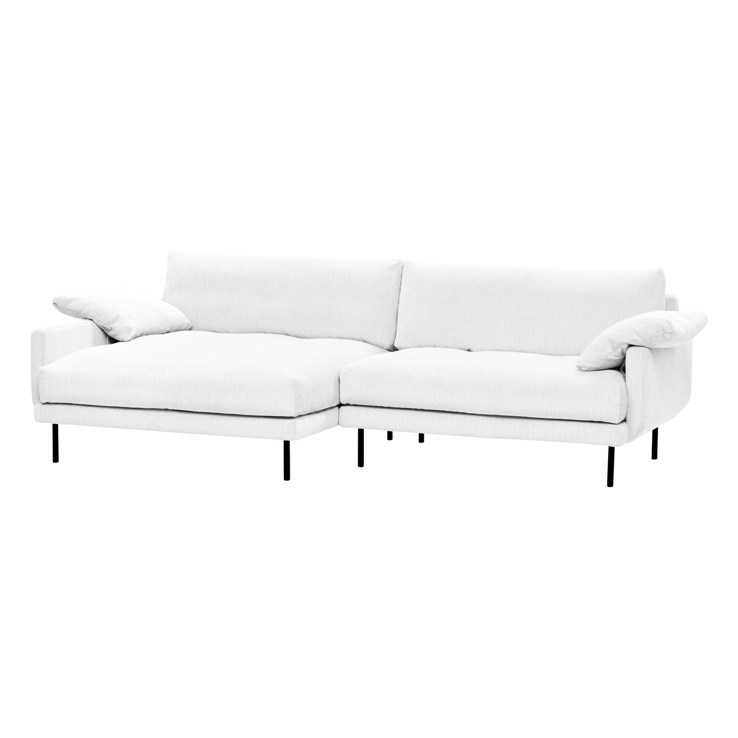 Interface Bebé divaanisohva, vasen, valkoinen Jagger 1 - musta metalli ...