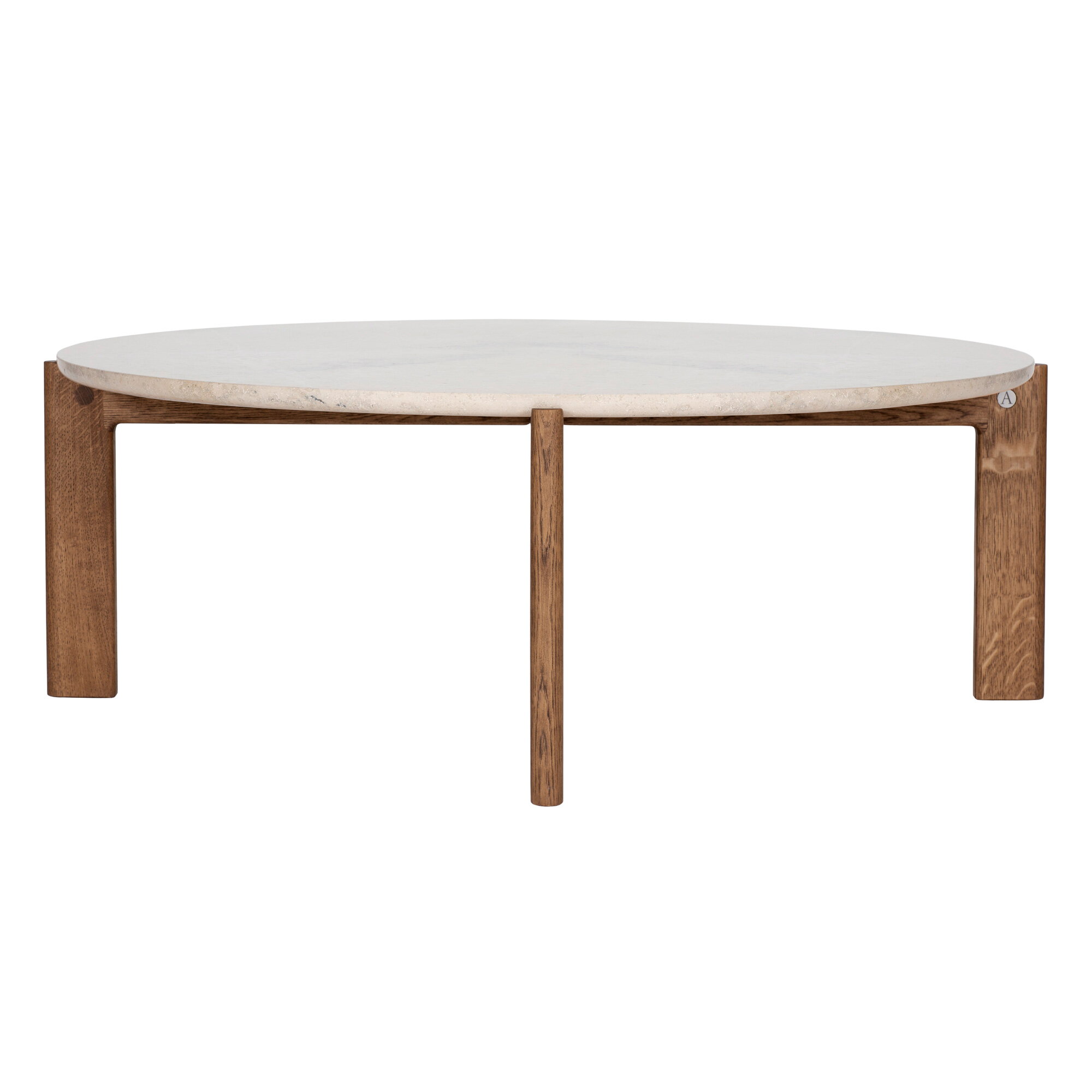 Asplund Iris coffee table, large, American walnut - Jura limestone | Finnish Design Shop IE