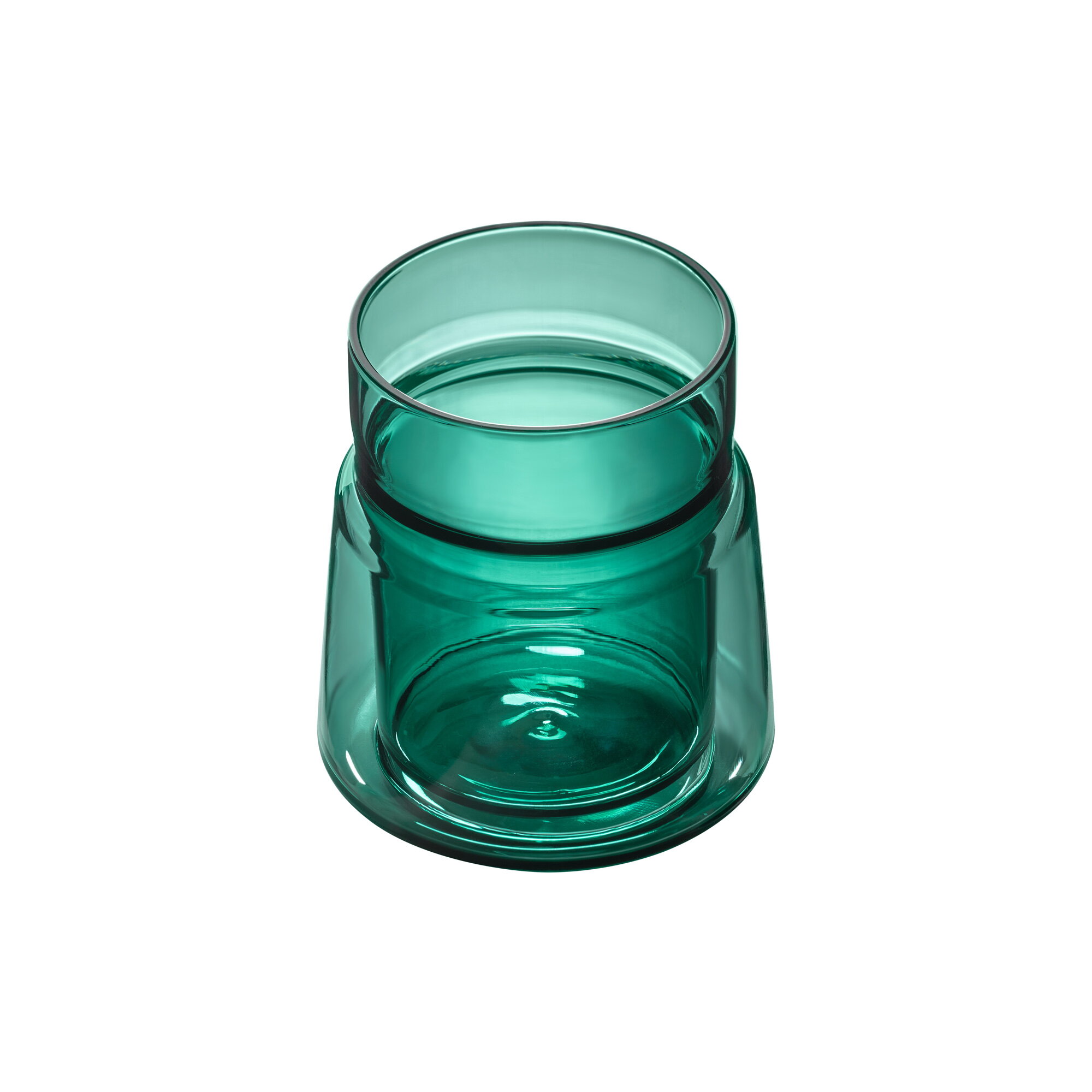 Jacob Jensen Double Wall glass, medium 21 cl, green | Finnish Design Shop