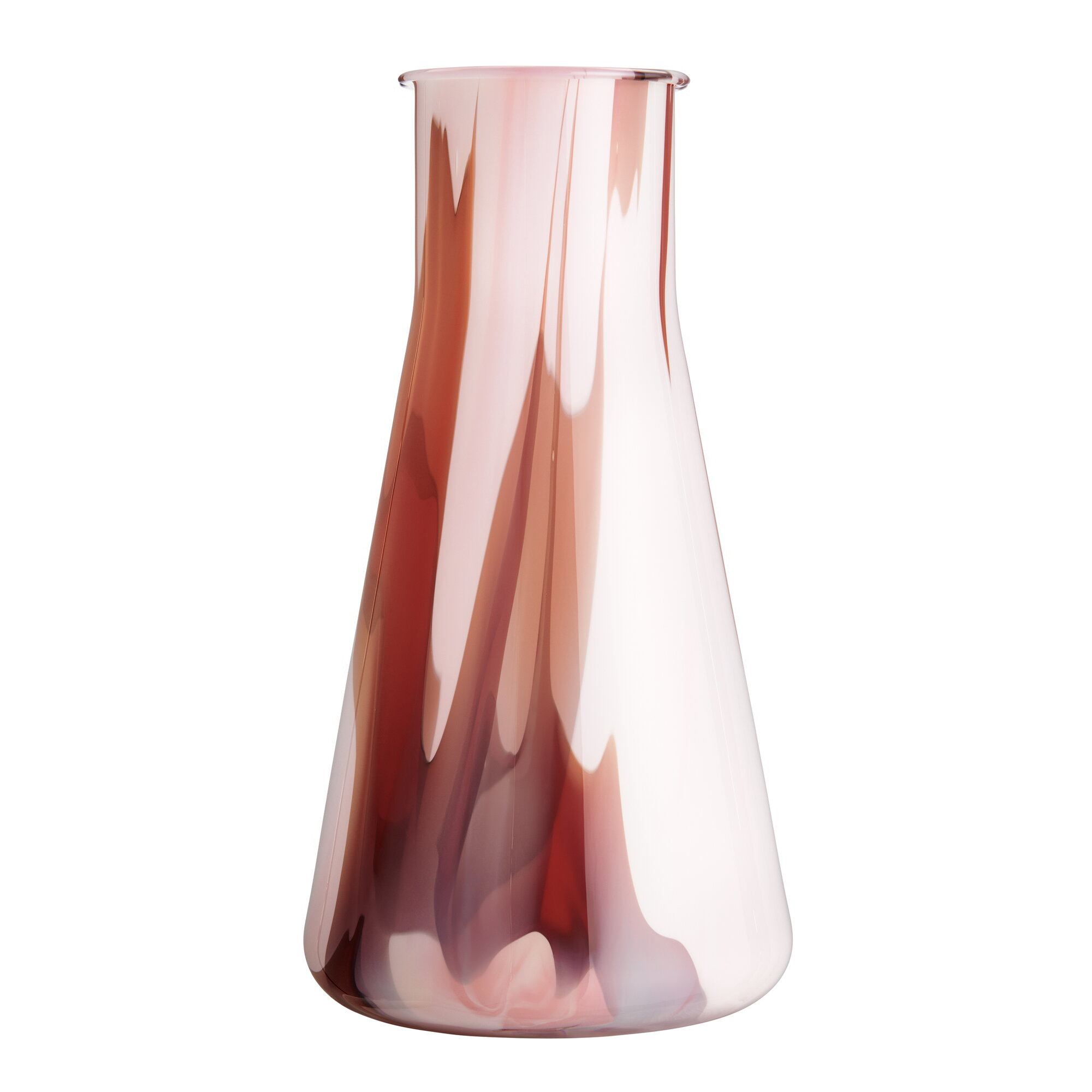 Kosta Boda Lab Erlenmeyer vase, 305 mm, red - white - pink | Finnish ...