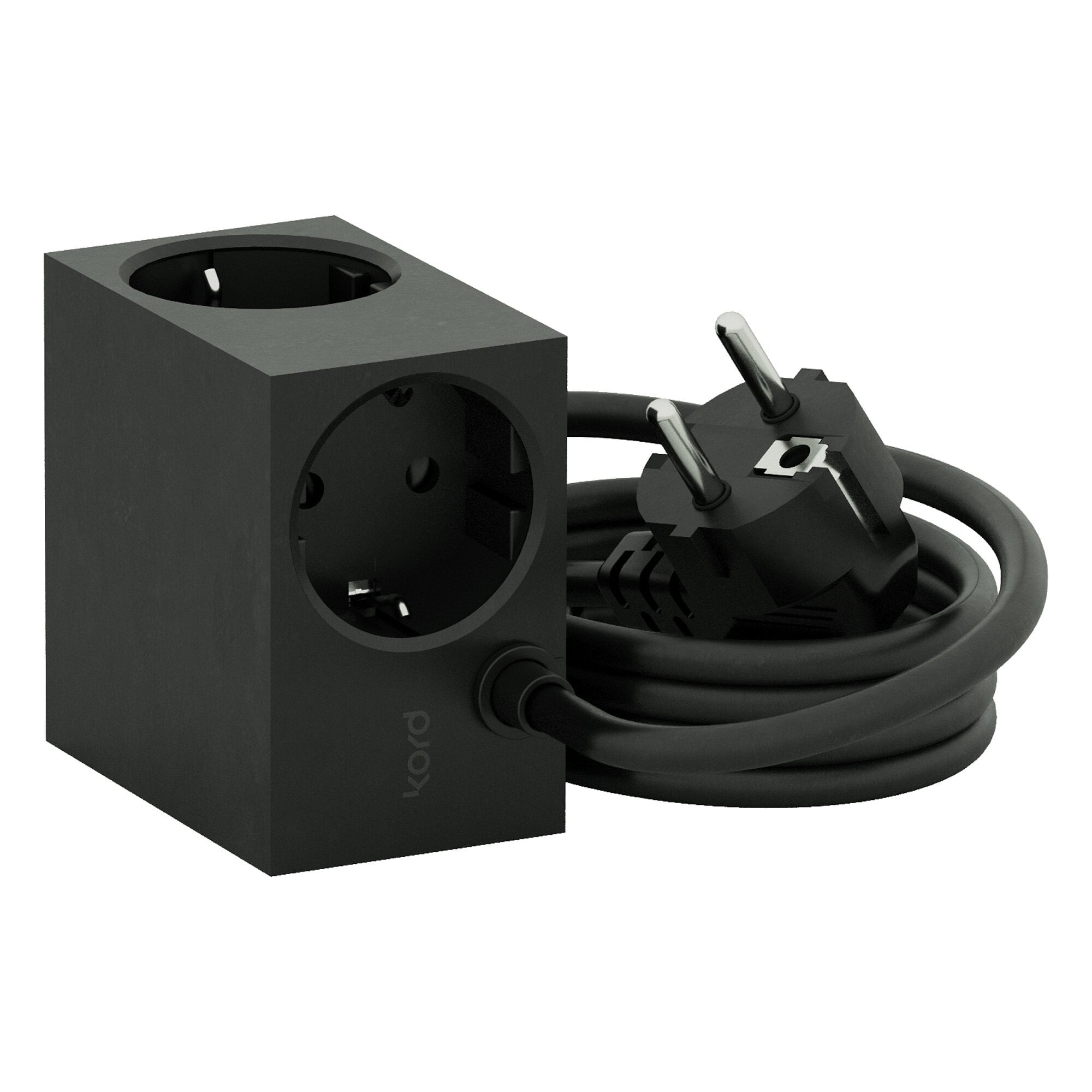 Kord Connect Cuboid extension cord, black | Finnish Design Shop
