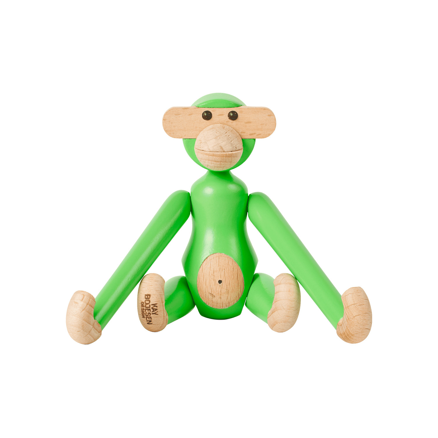 Kay Bojesen Denmark Wooden monkey, mini, light green | Finnish Design Shop