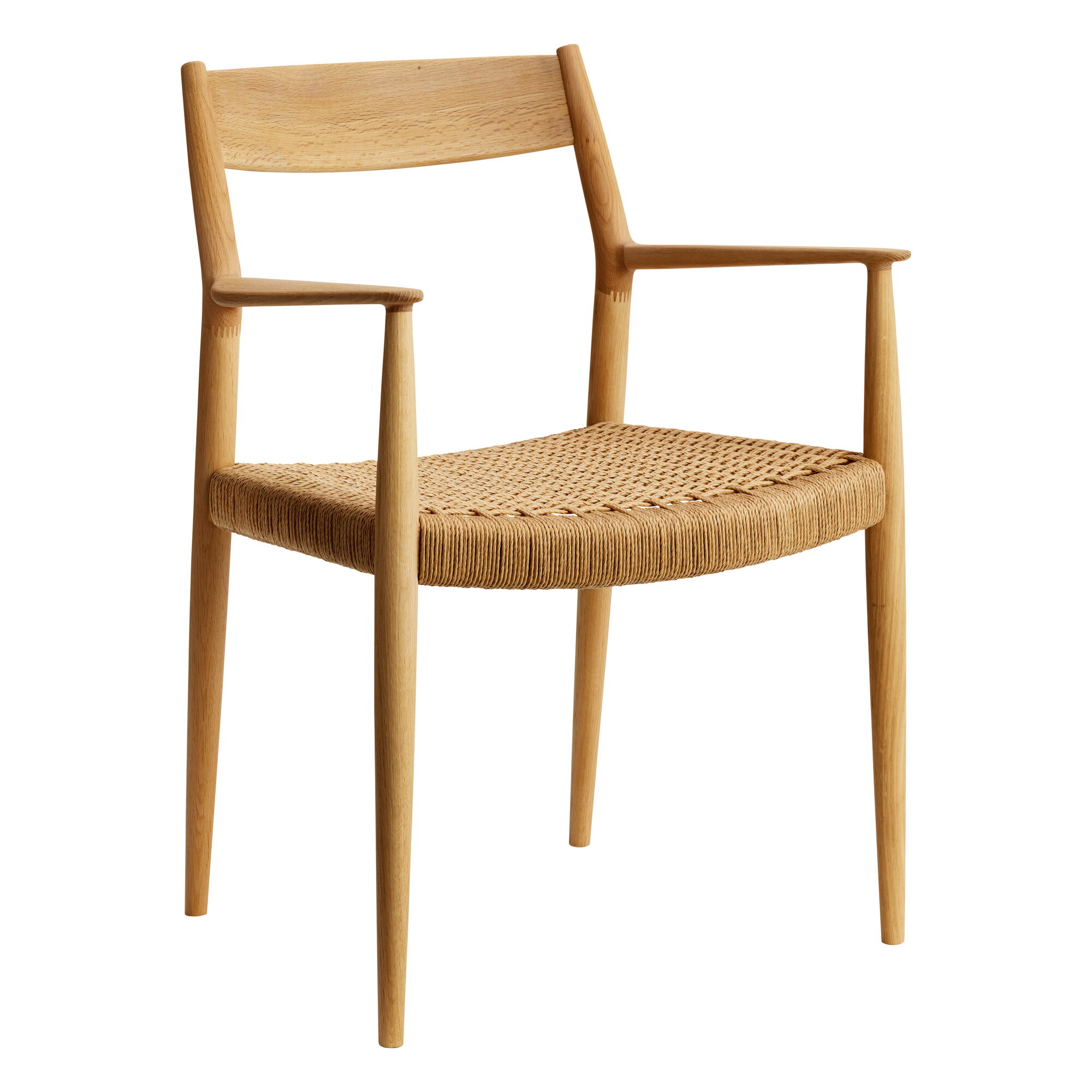 Karimoku Case N-DC01 dining armchair, lacquered oak - natural paper ...