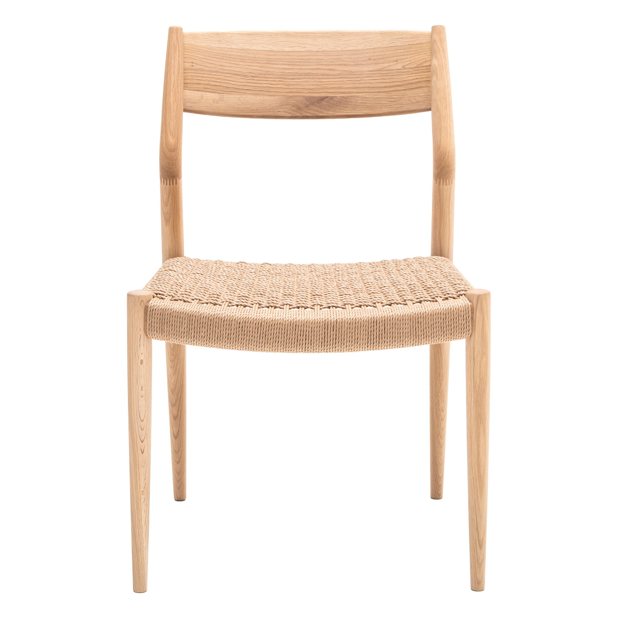 Karimoku Case N-DC02 dining chair, lacquered oak - natural paper cord ...