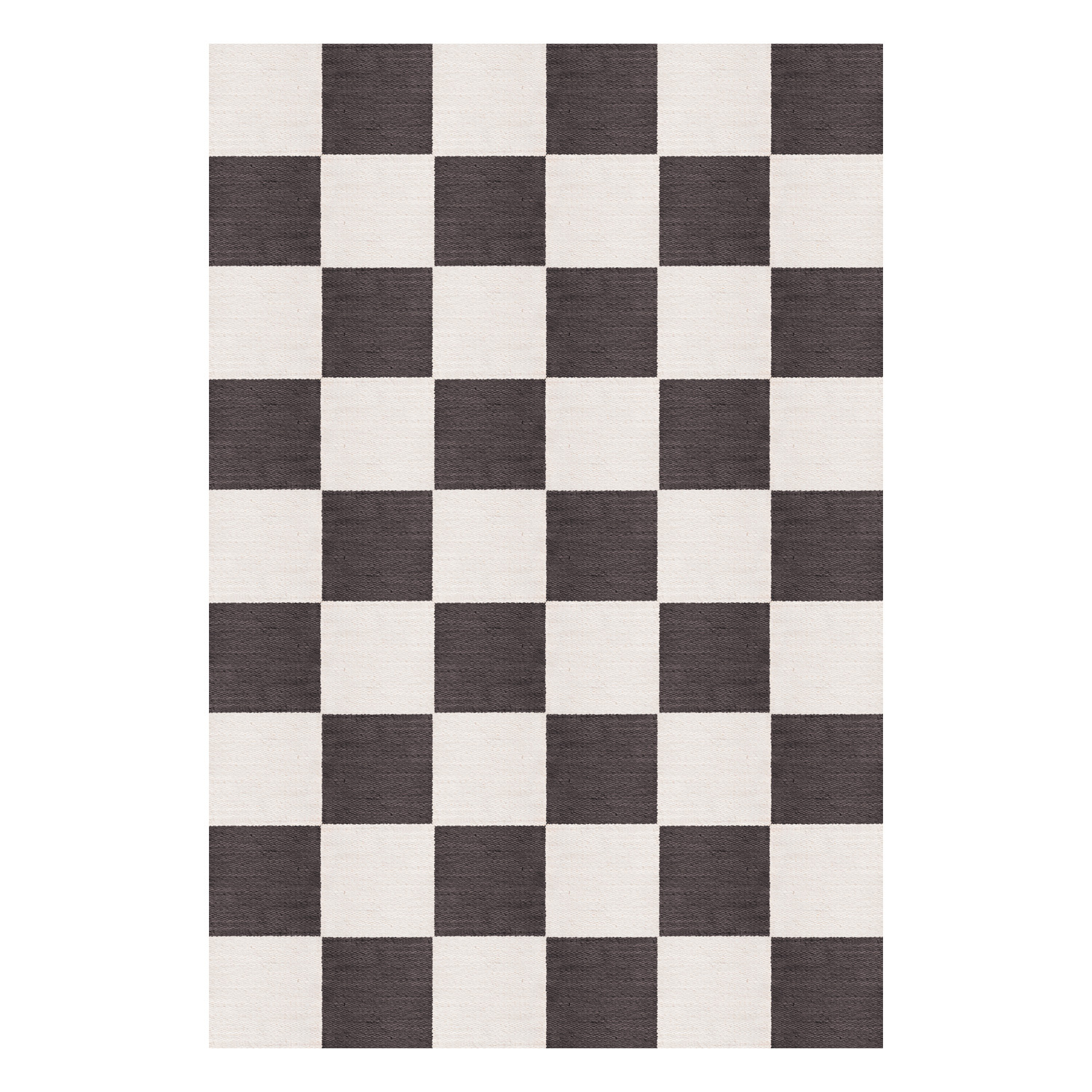 LAYERED Chess wool rug, black - white | Finnish Design Shop
