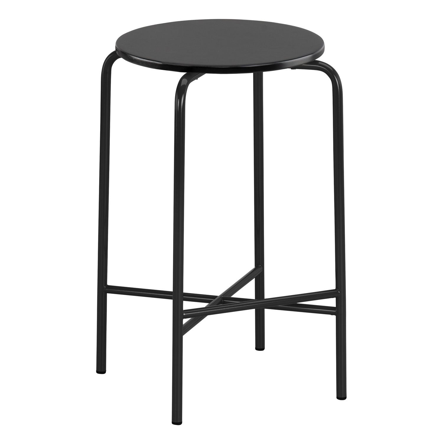 Lepo Product Moderno bar stool, low, black - black stained birch ...