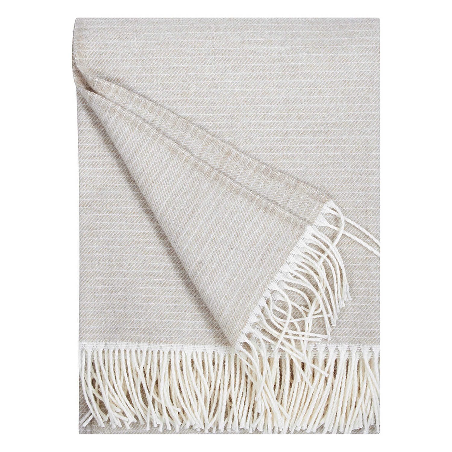 Lapuan Kankurit Lepo blanket, 135 x 180 cm, white - beige | Finnish ...