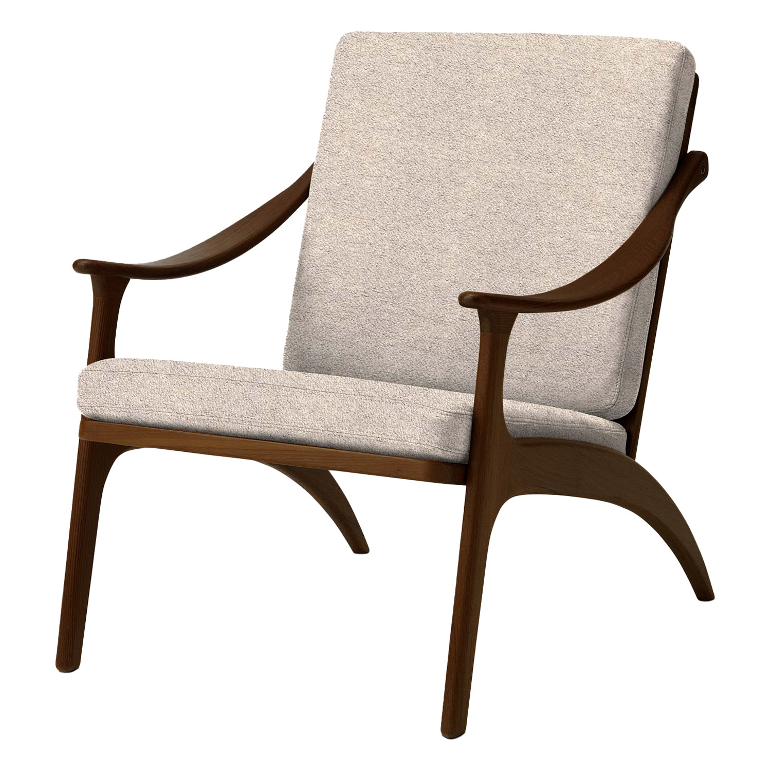 Warm Nordic Lean Back lounge chair, oiled walnut - sand Barnum 02 ...