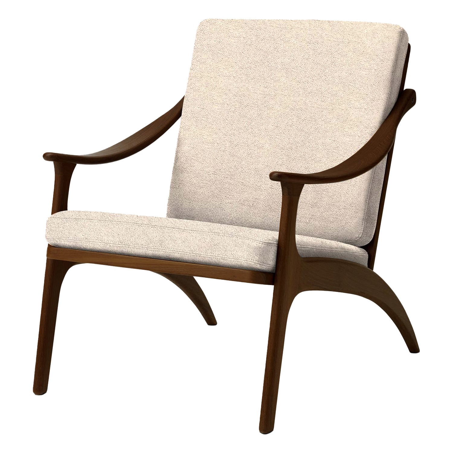 Warm Nordic Lean Back nojatuoli, öljytty pähkinä - luonnonvalkoinen ...