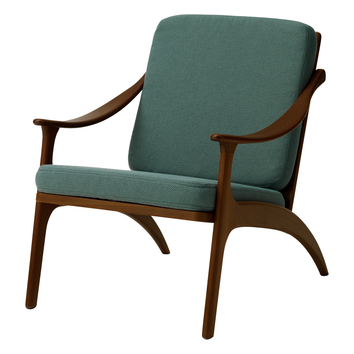 Warm Nordic Lean Back lounge chair, oiled walnut - green Merit 017 ...