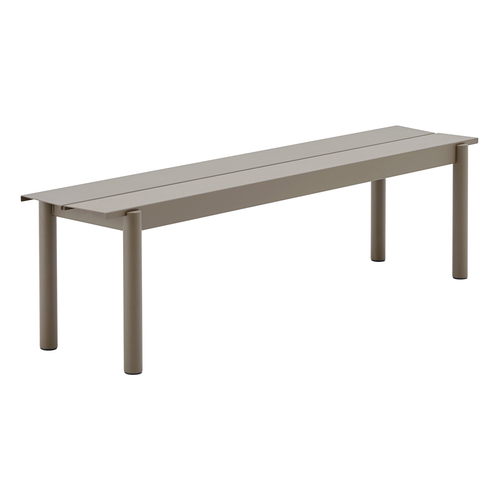 Muuto Banc Linear Steel, 170 cm, taupe | Finnish Design Shop